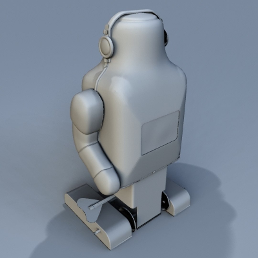 3d retro toy robot