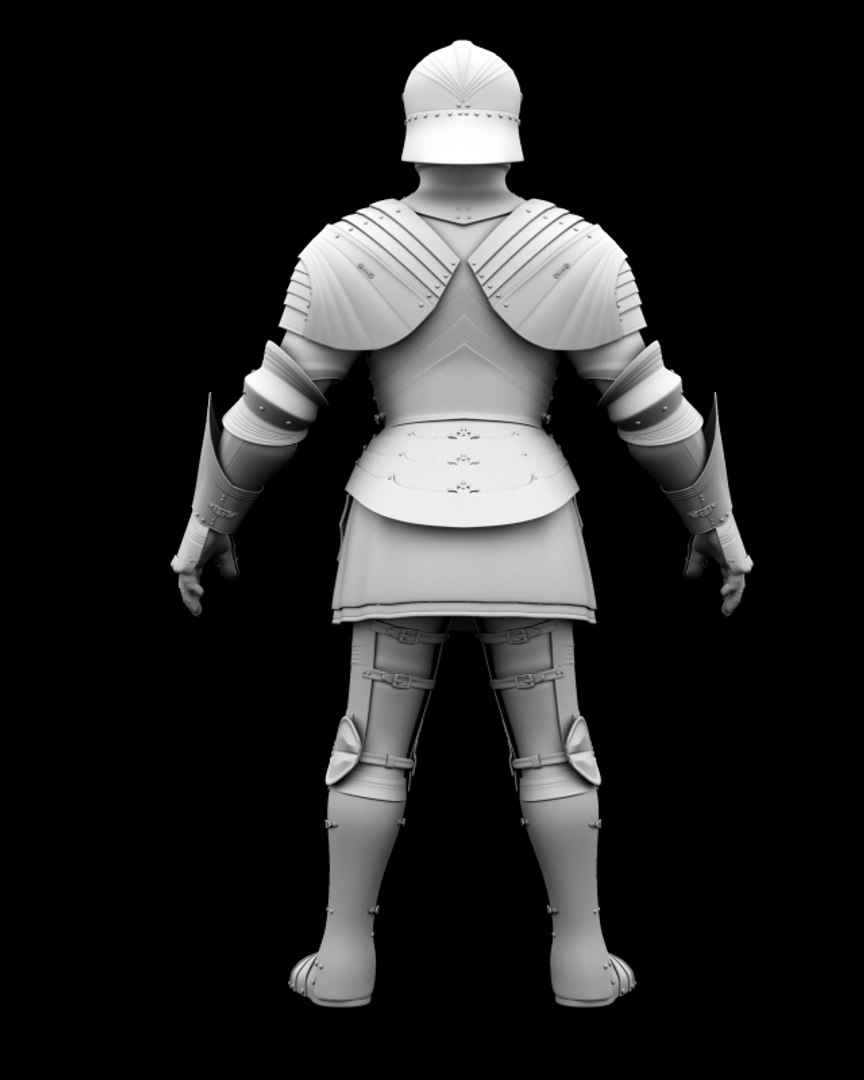 Heavy Knight Armour 3d Obj