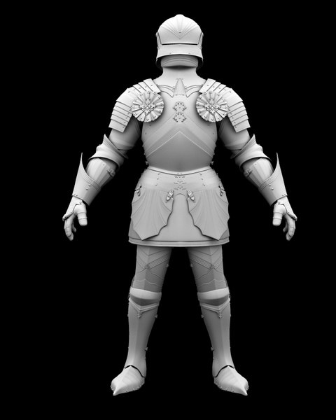 heavy armored knight armour 3d model