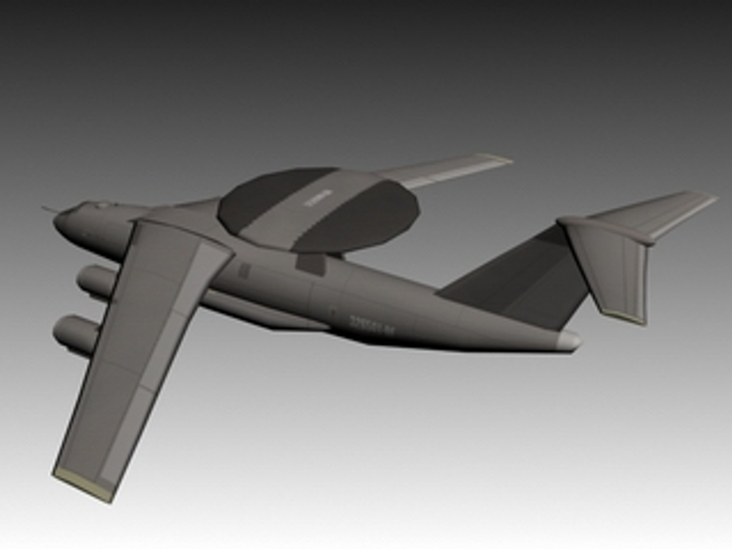 beriev a-50 shmel awacs 3d model