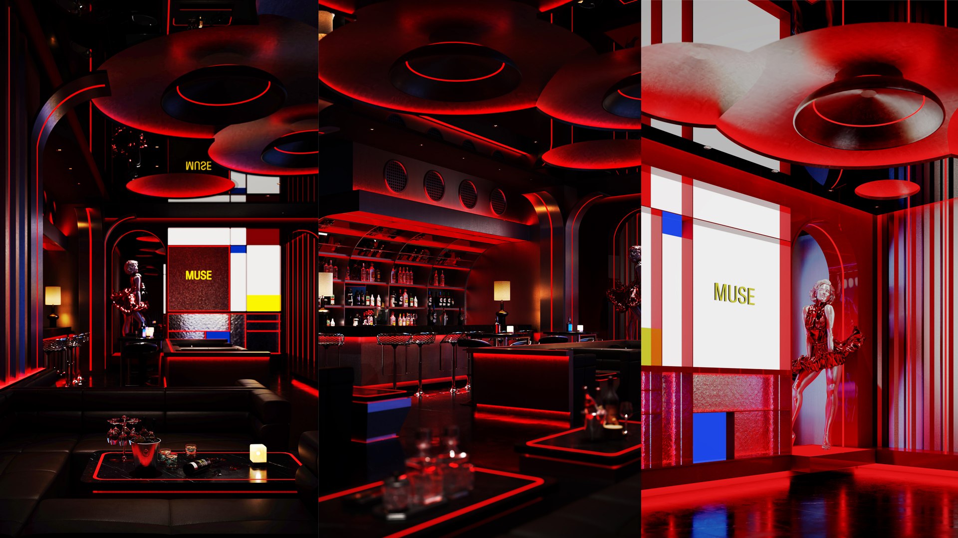 3D Modern Metal Style Bar Model - TurboSquid 2323248