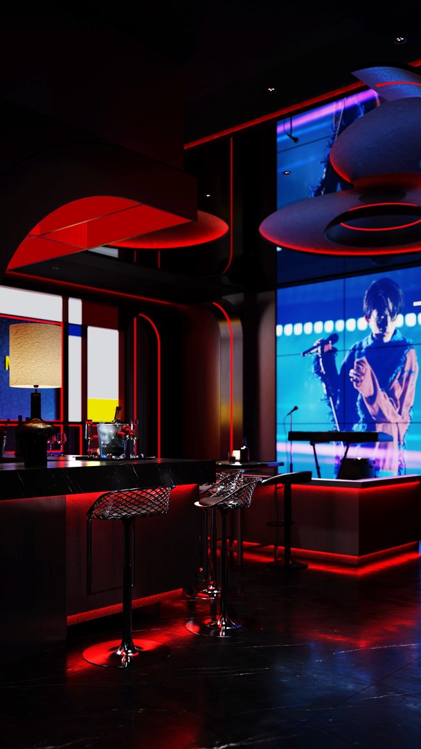 3D Modern Metal Style Bar Model - TurboSquid 2323248