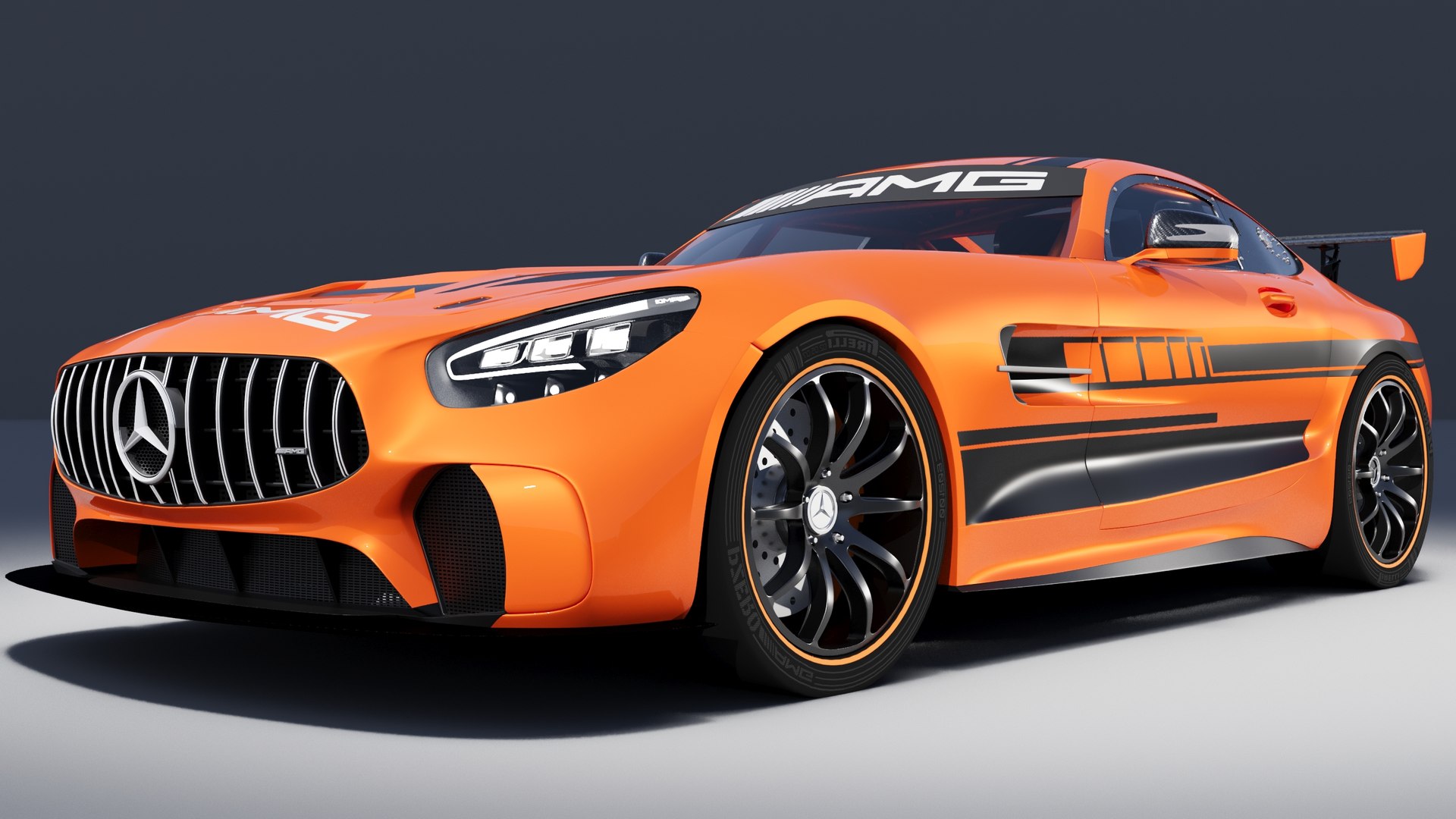 3D Mercedes-Benz AMG-GT4 Model - TurboSquid 2212415