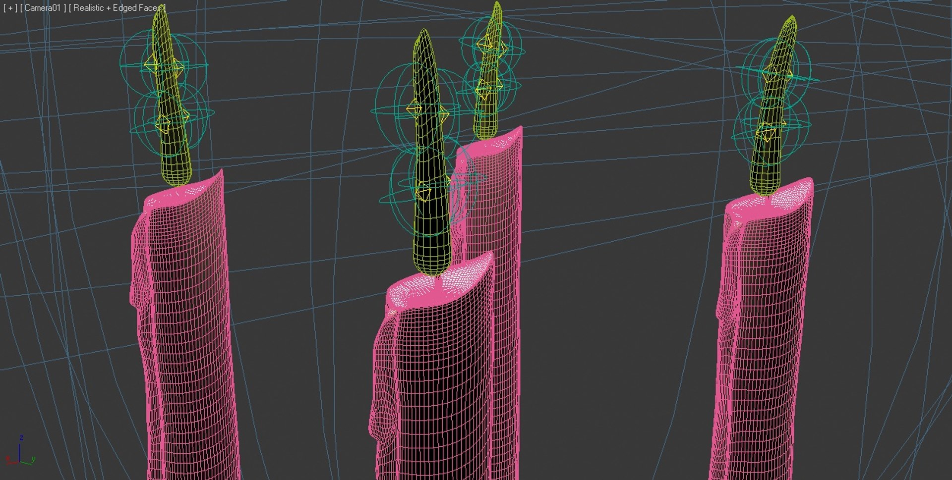 3d Flame Candle Model