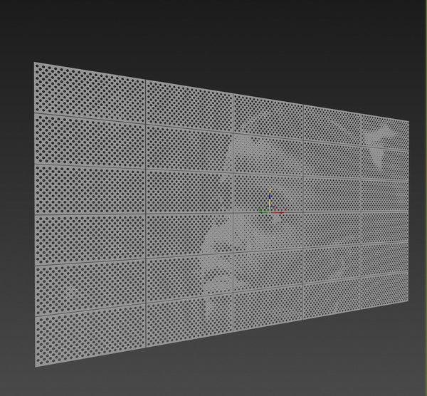 modelo 3d panel de metal perforado 5 - TurboSquid 1276004