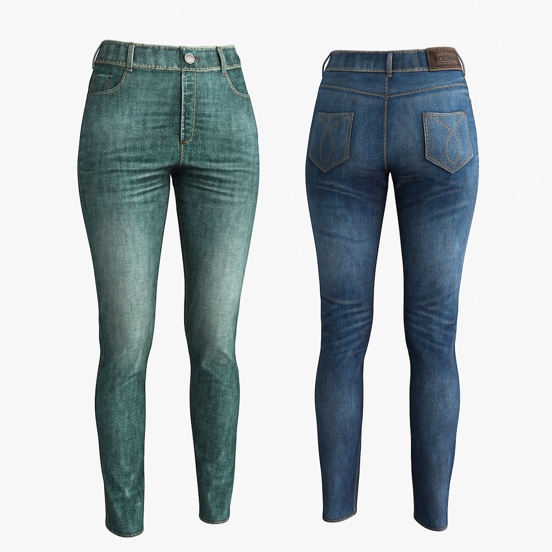 Female Jeans Model - TurboSquid 2335401