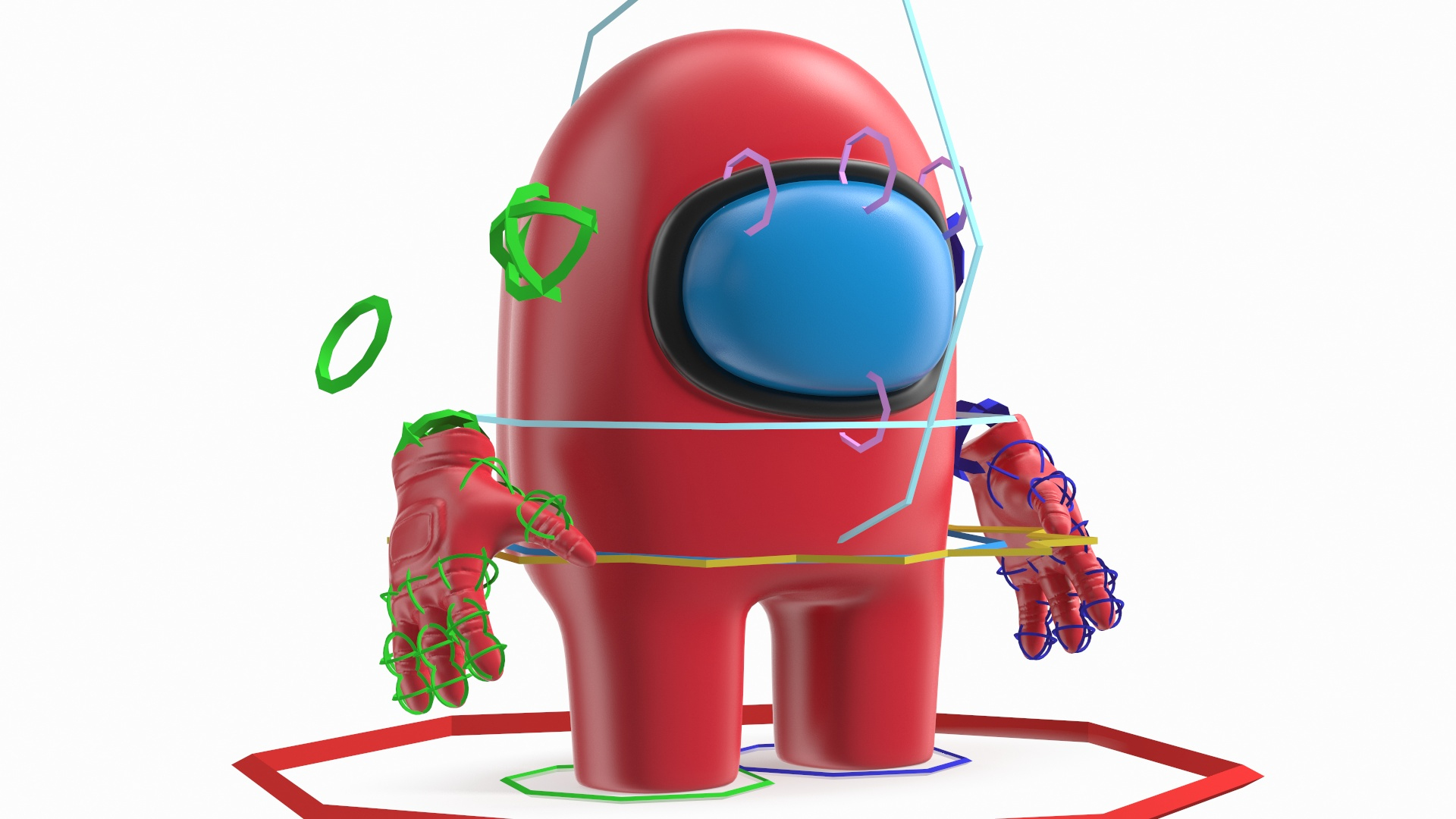 Among Us Character Red Rigged 3D model - TurboSquid 2003925