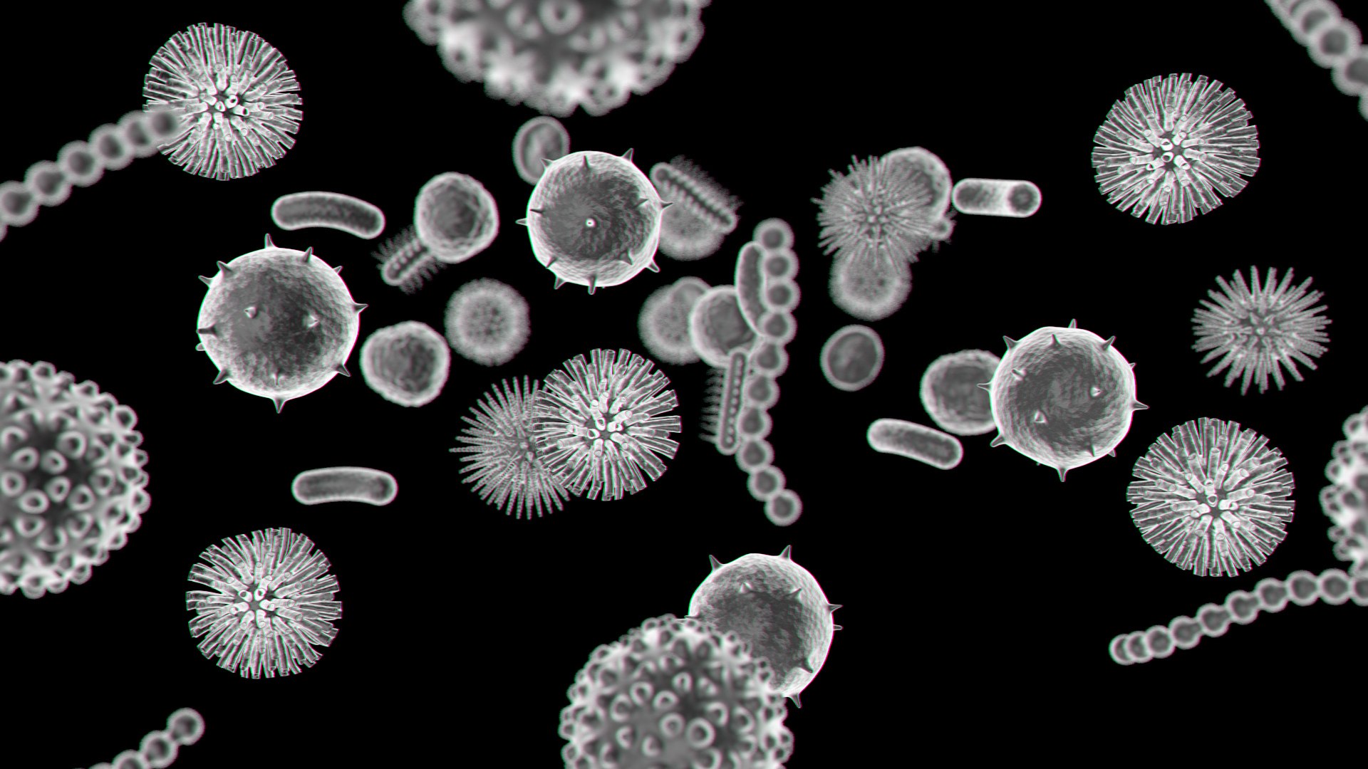 3d Micro Organisms Virusses