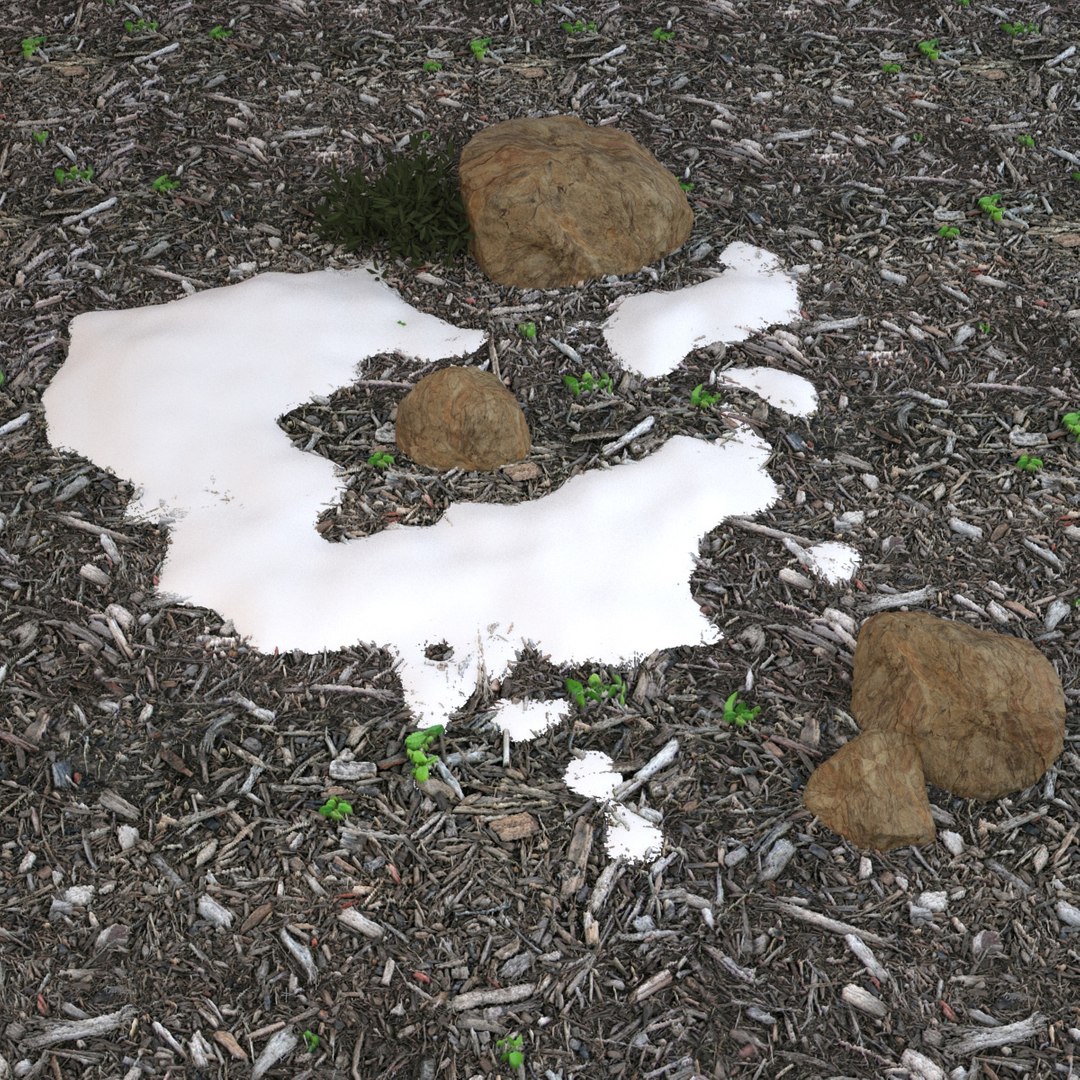 Piles Snow 3d Model
