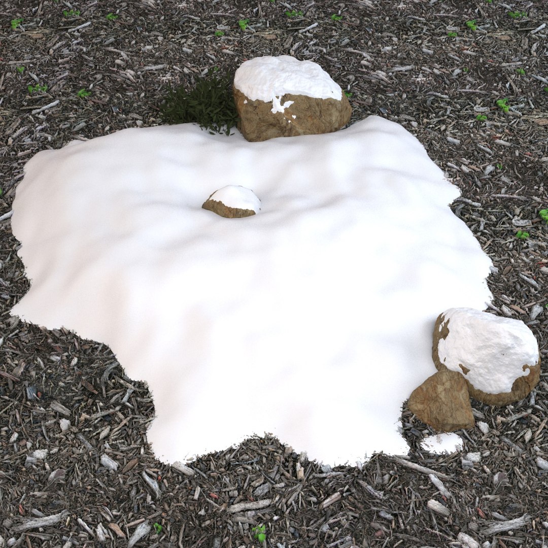 Piles Snow 3d Model