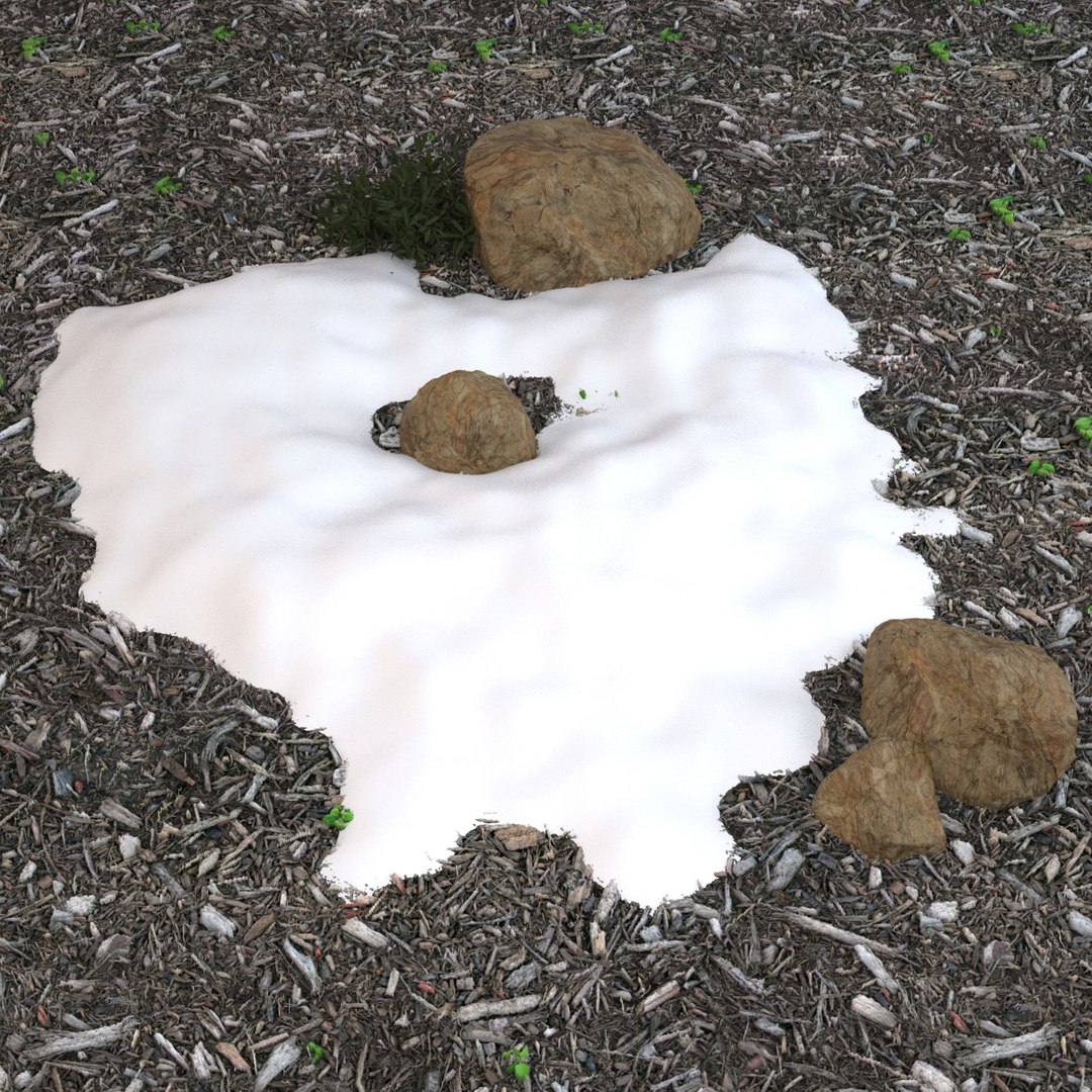 Piles Snow 3d Model