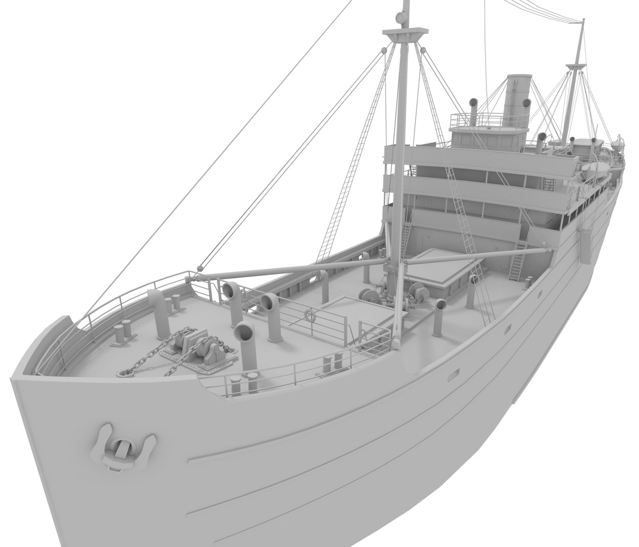 3D Laker Steam Cargo Steamer - TurboSquid 1571818