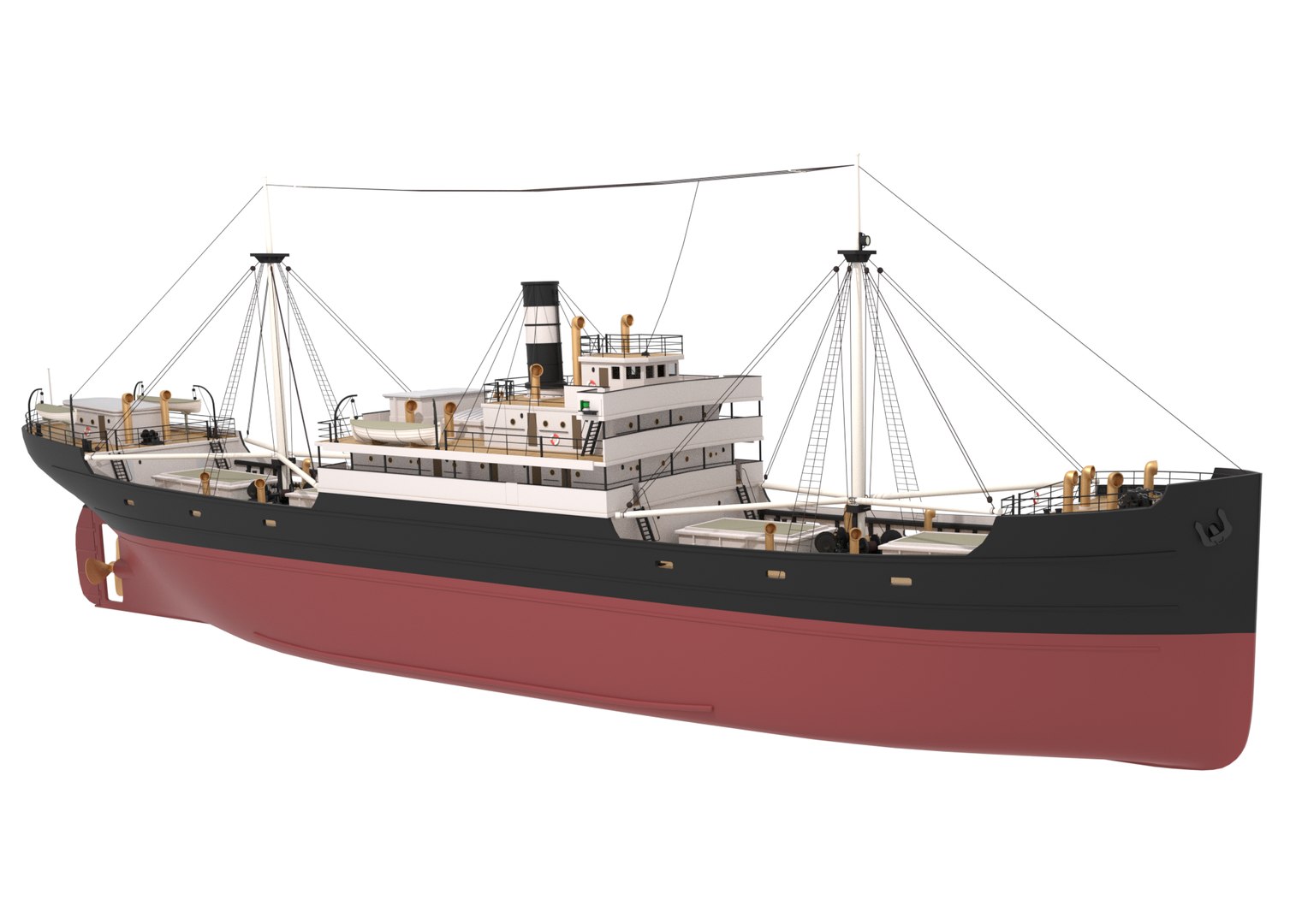 3D Laker Steam Cargo Steamer - TurboSquid 1571818