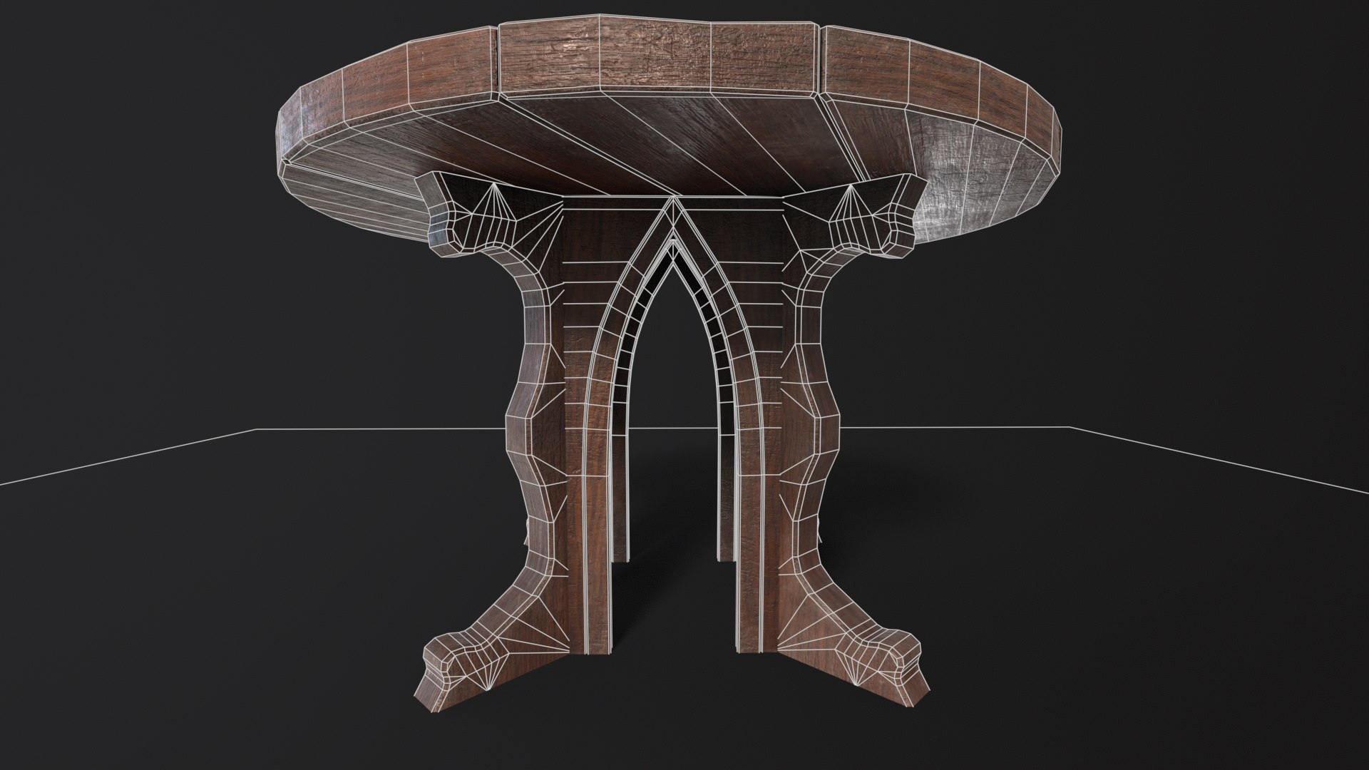 3D Gothic Church Table Model - TurboSquid 2232009