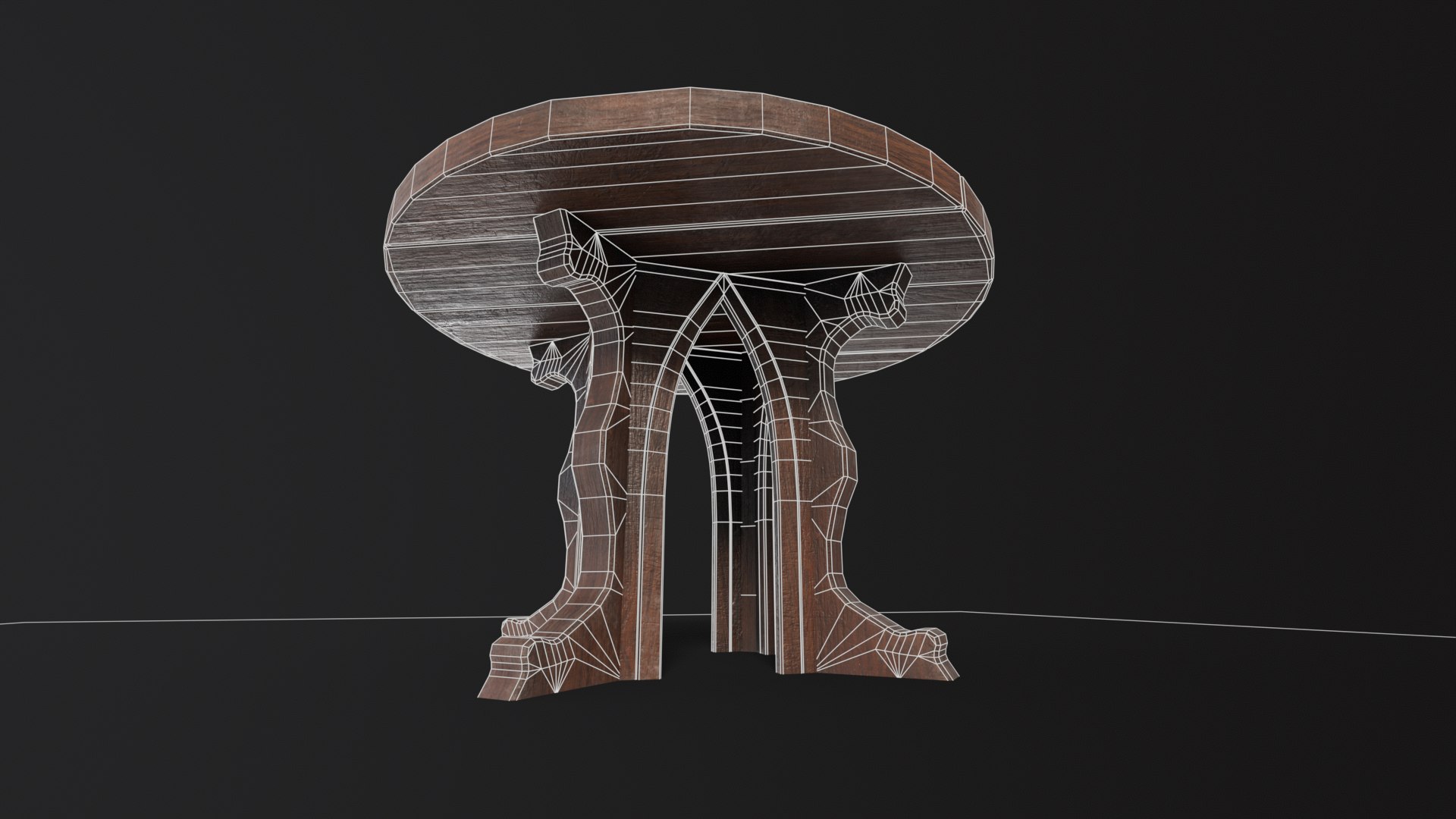 3D Gothic Church Table Model - TurboSquid 2232009