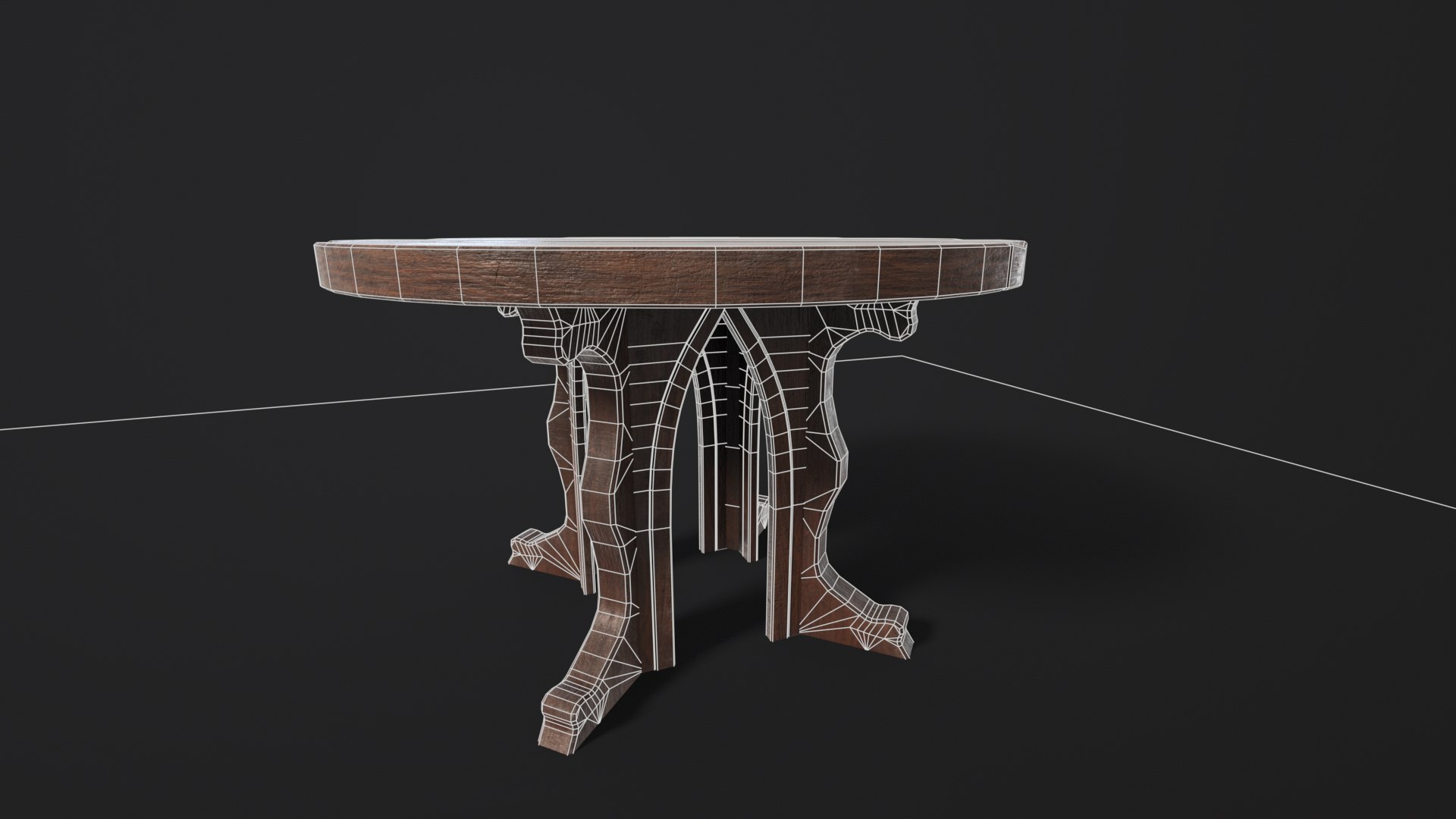 3D Gothic Church Table Model - TurboSquid 2232009