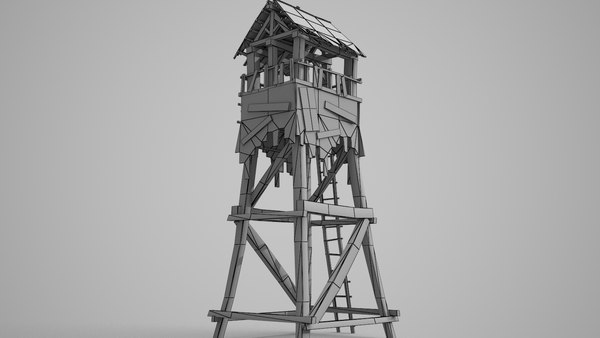 3D model wooden watchtower - TurboSquid 1658458