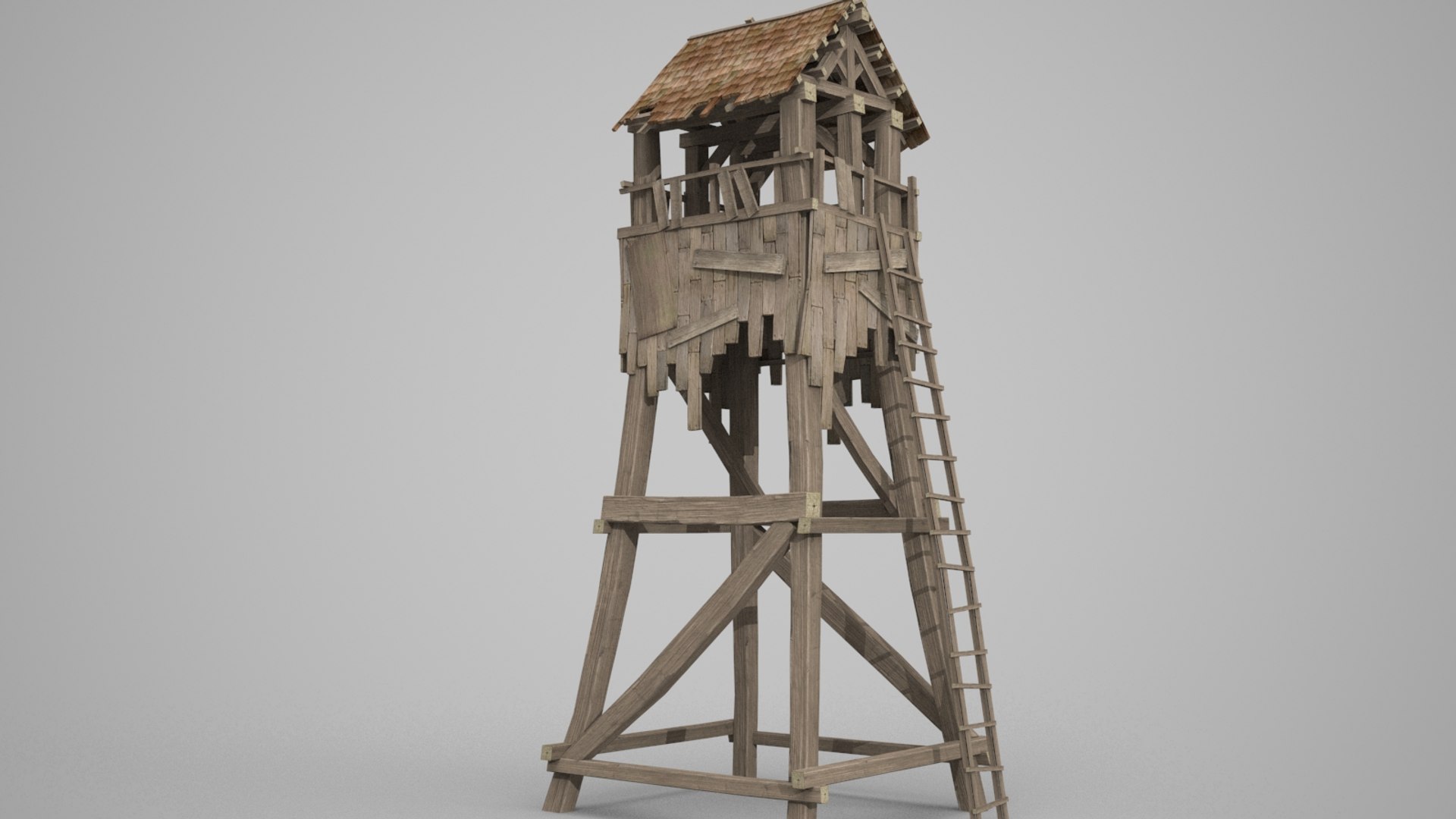 3D model wooden watchtower - TurboSquid 1658458