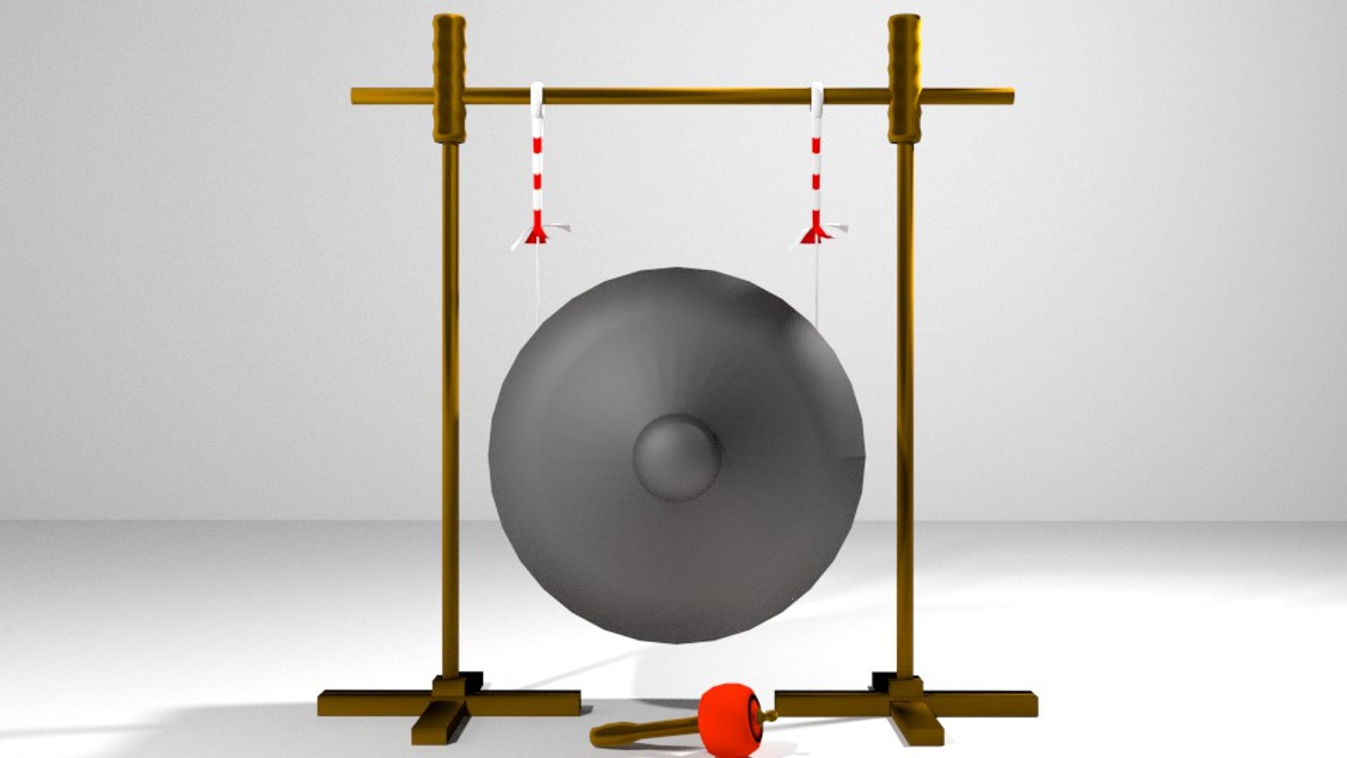gong musical instrument 3d 3ds