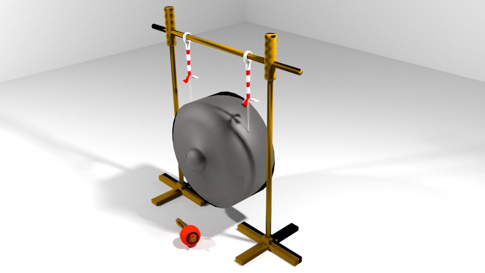 gong musical instrument 3d 3ds
