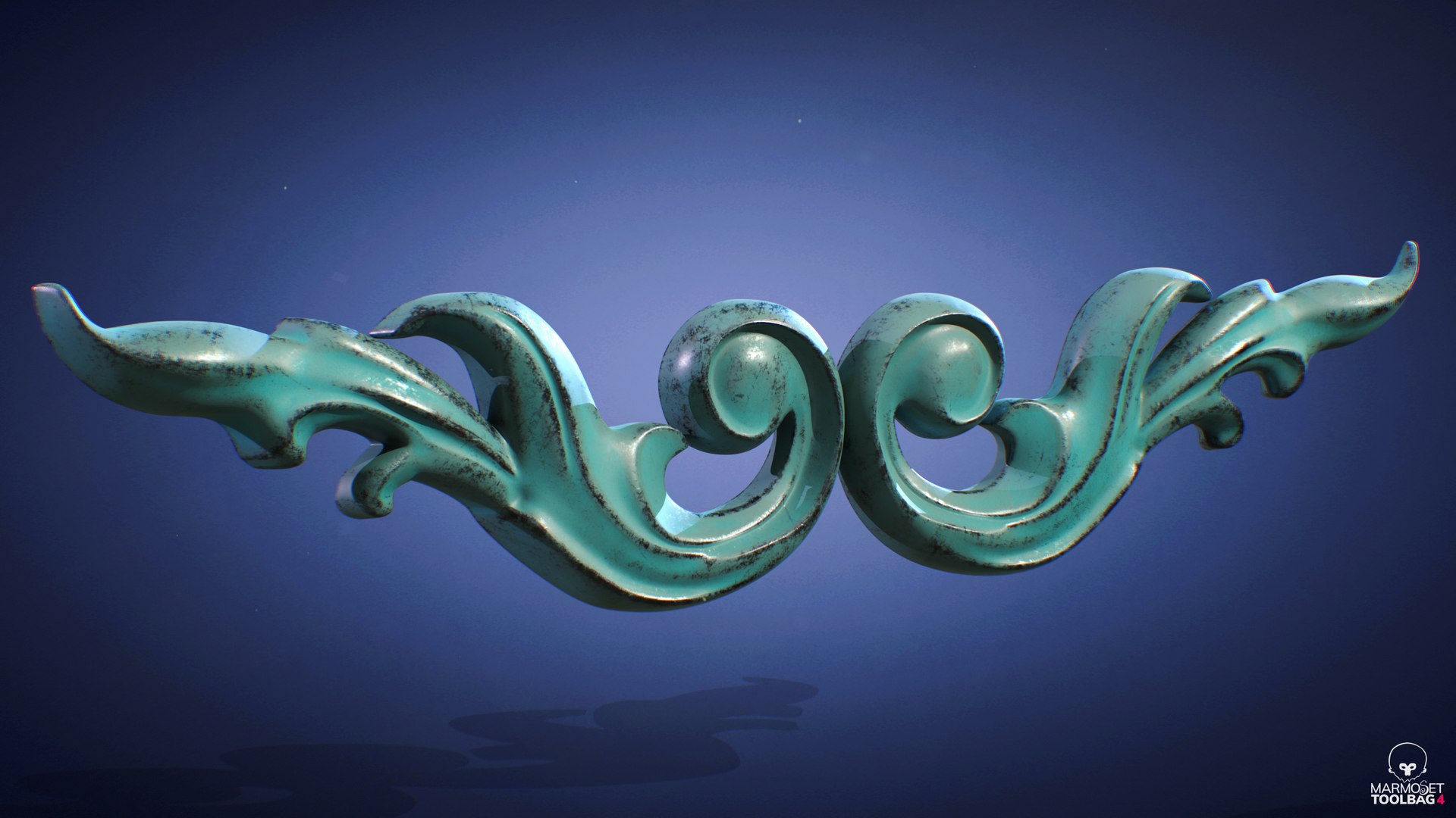 3D Ornamental Scroll - TurboSquid 2101625
