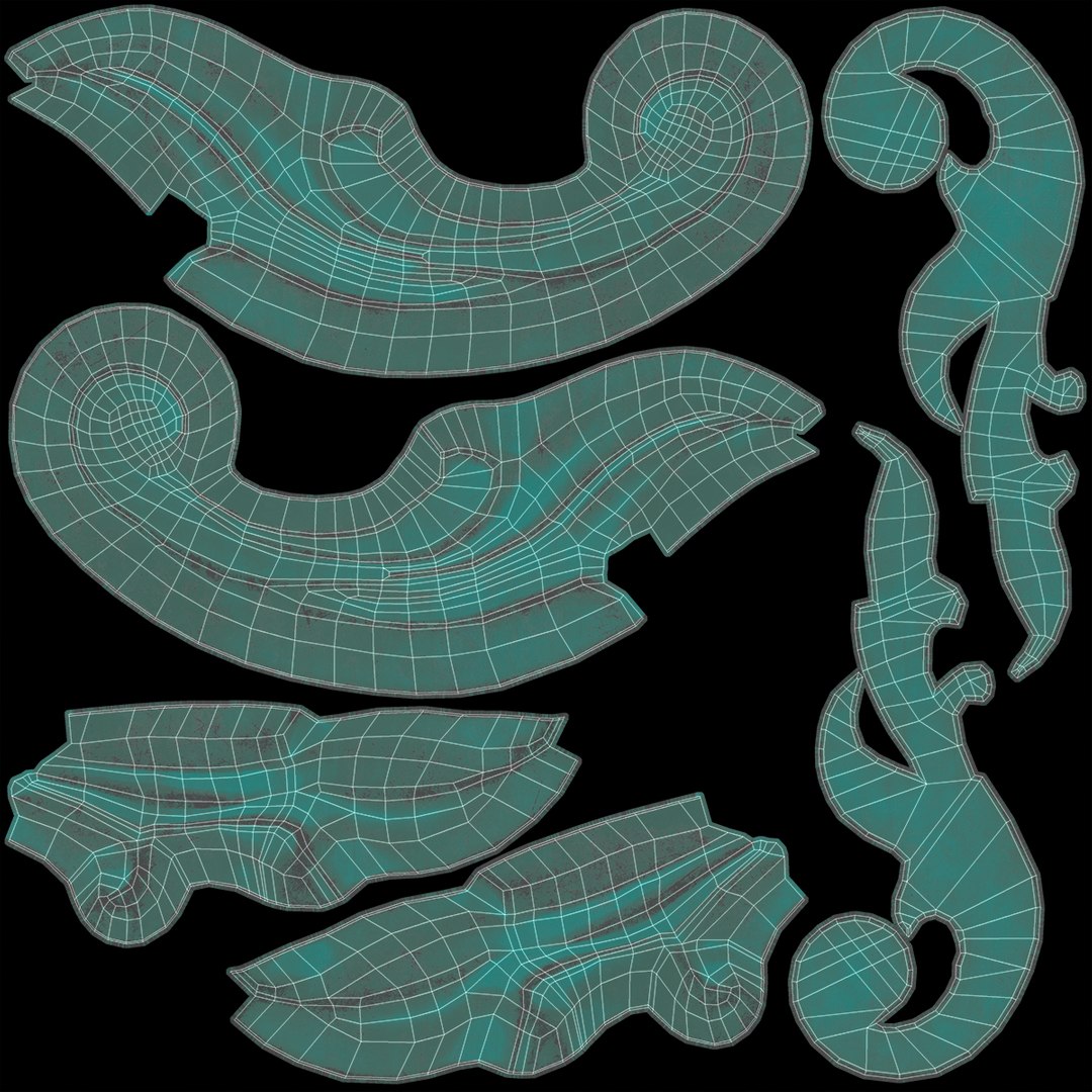3D Ornamental Scroll - TurboSquid 2101625
