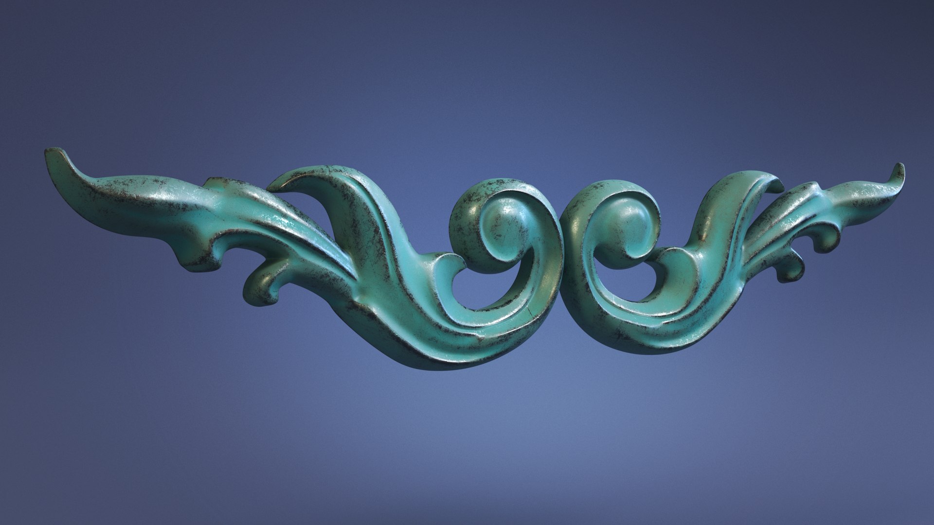 3D Ornamental Scroll - TurboSquid 2101625