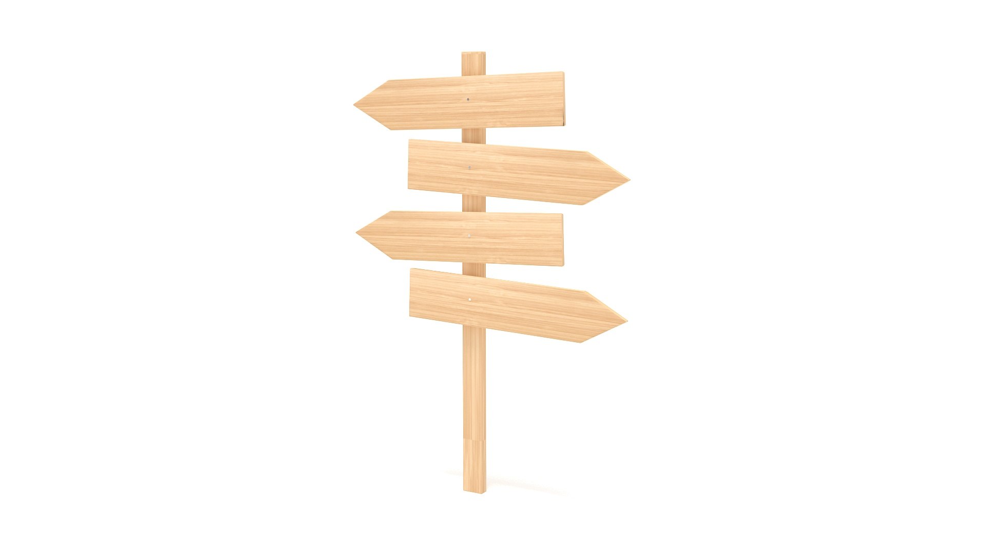 3D Wooden Signboard model - TurboSquid 2103896