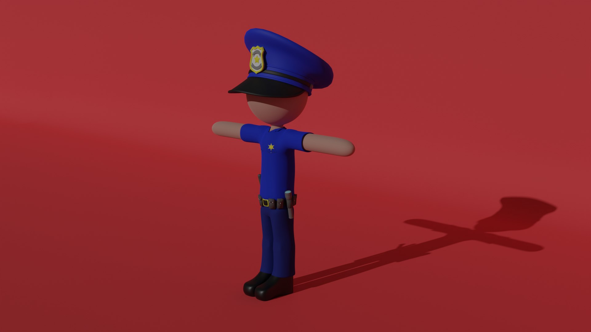 3D StickMan Police - TurboSquid 2011562