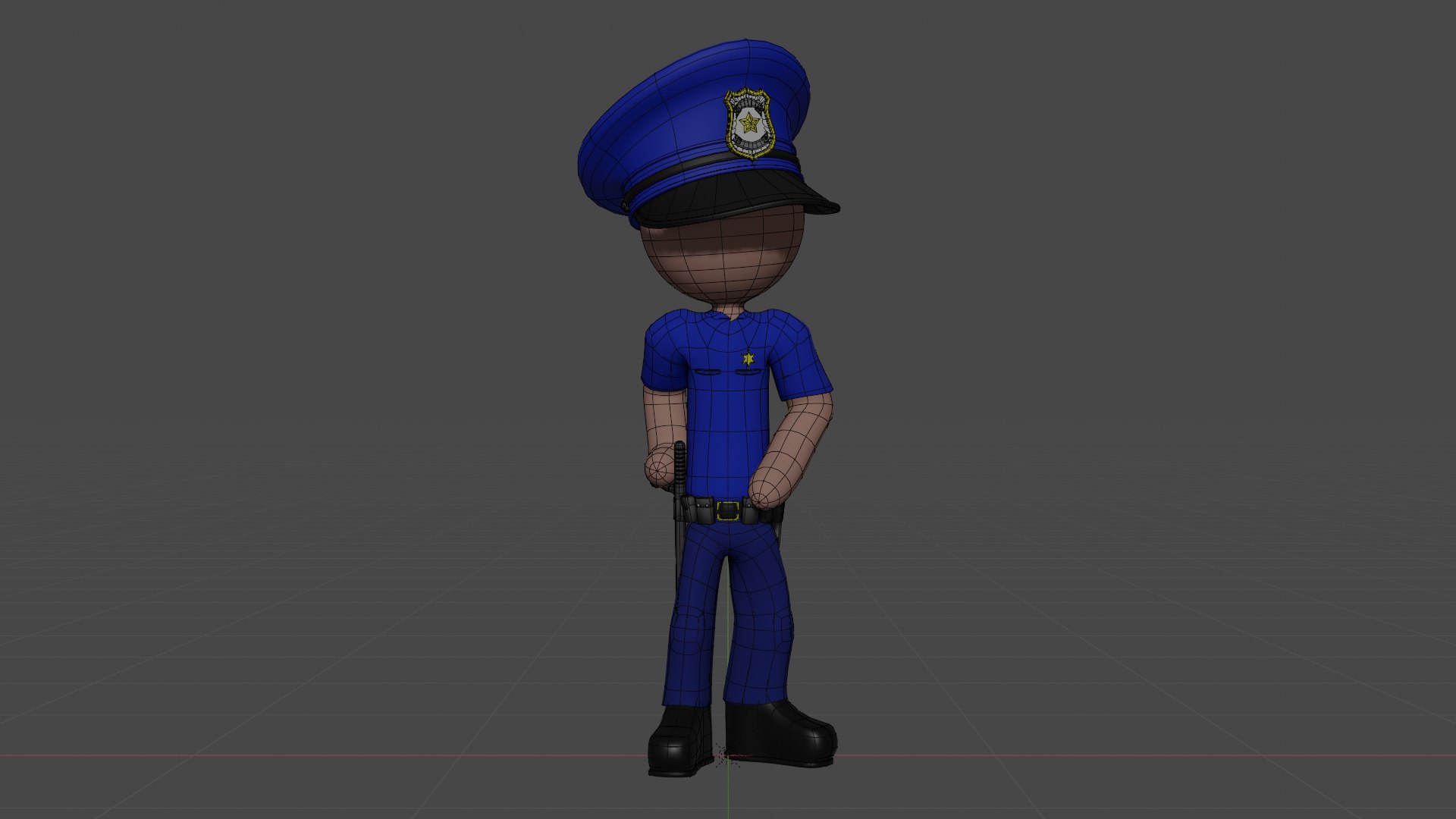 3D StickMan Police - TurboSquid 2011562