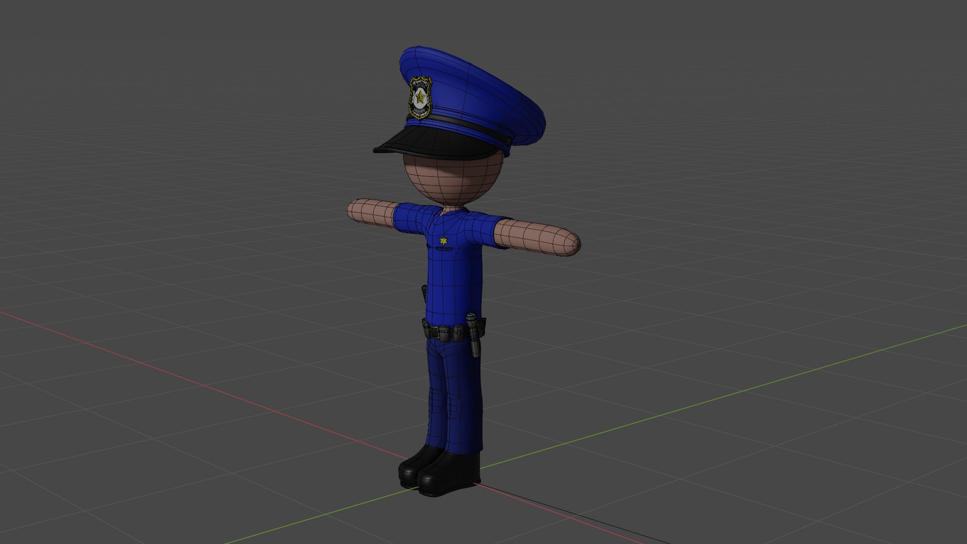 3D StickMan Police - TurboSquid 2011562