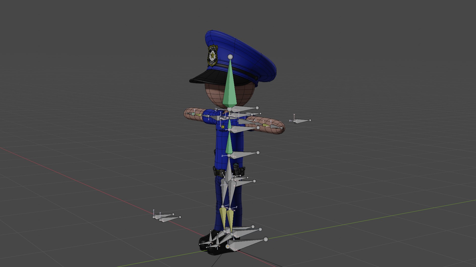 3D StickMan Police - TurboSquid 2011562