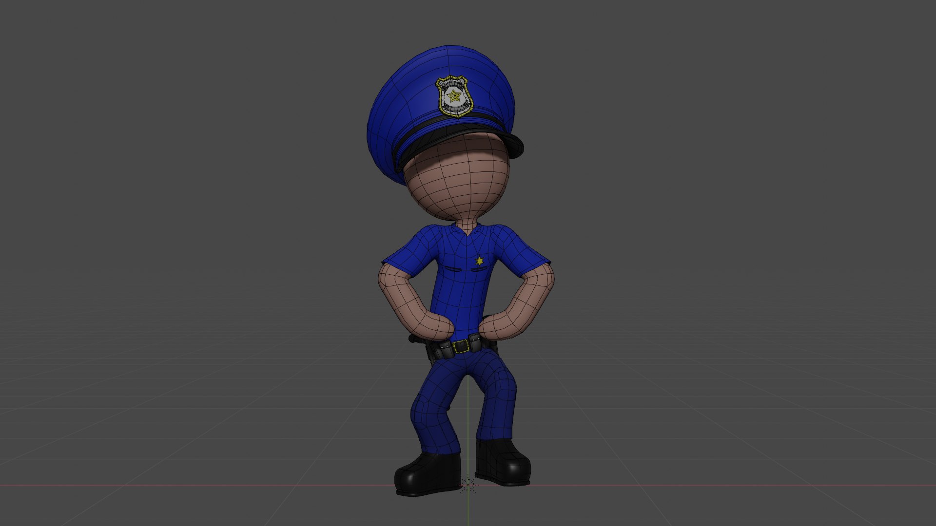 3D StickMan Police - TurboSquid 2011562