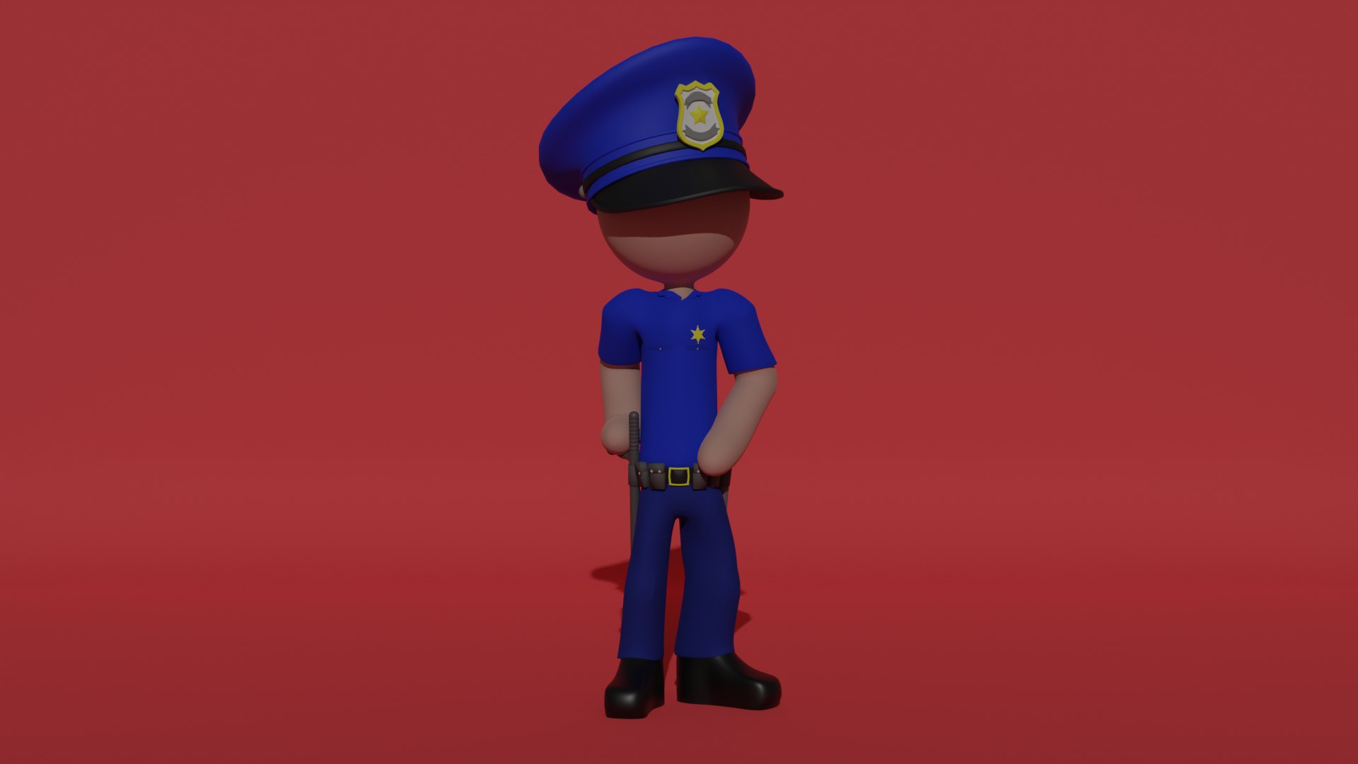 3D StickMan Police - TurboSquid 2011562