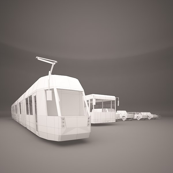 simple transportation set simply 3d model