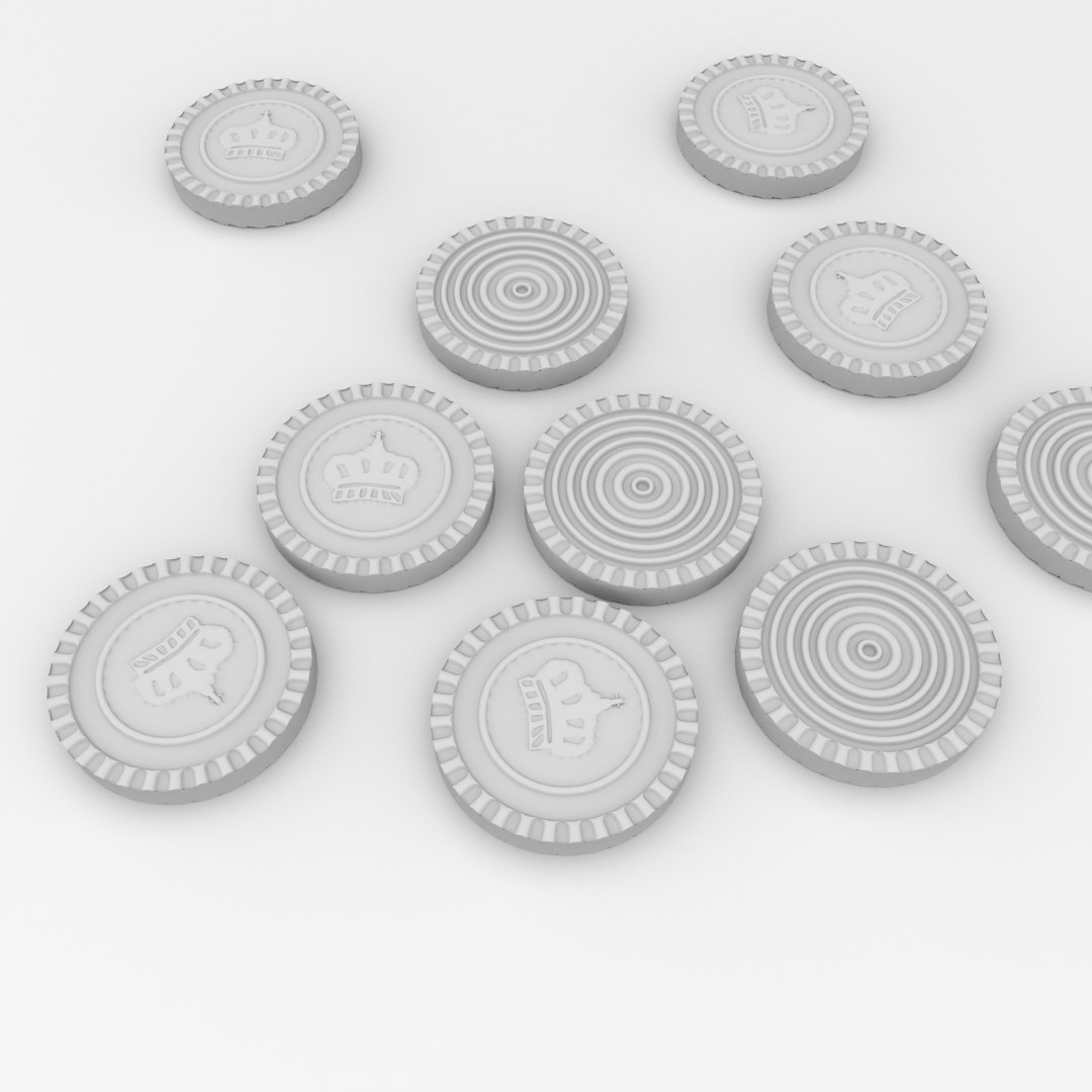 Checker Pieces 3d X