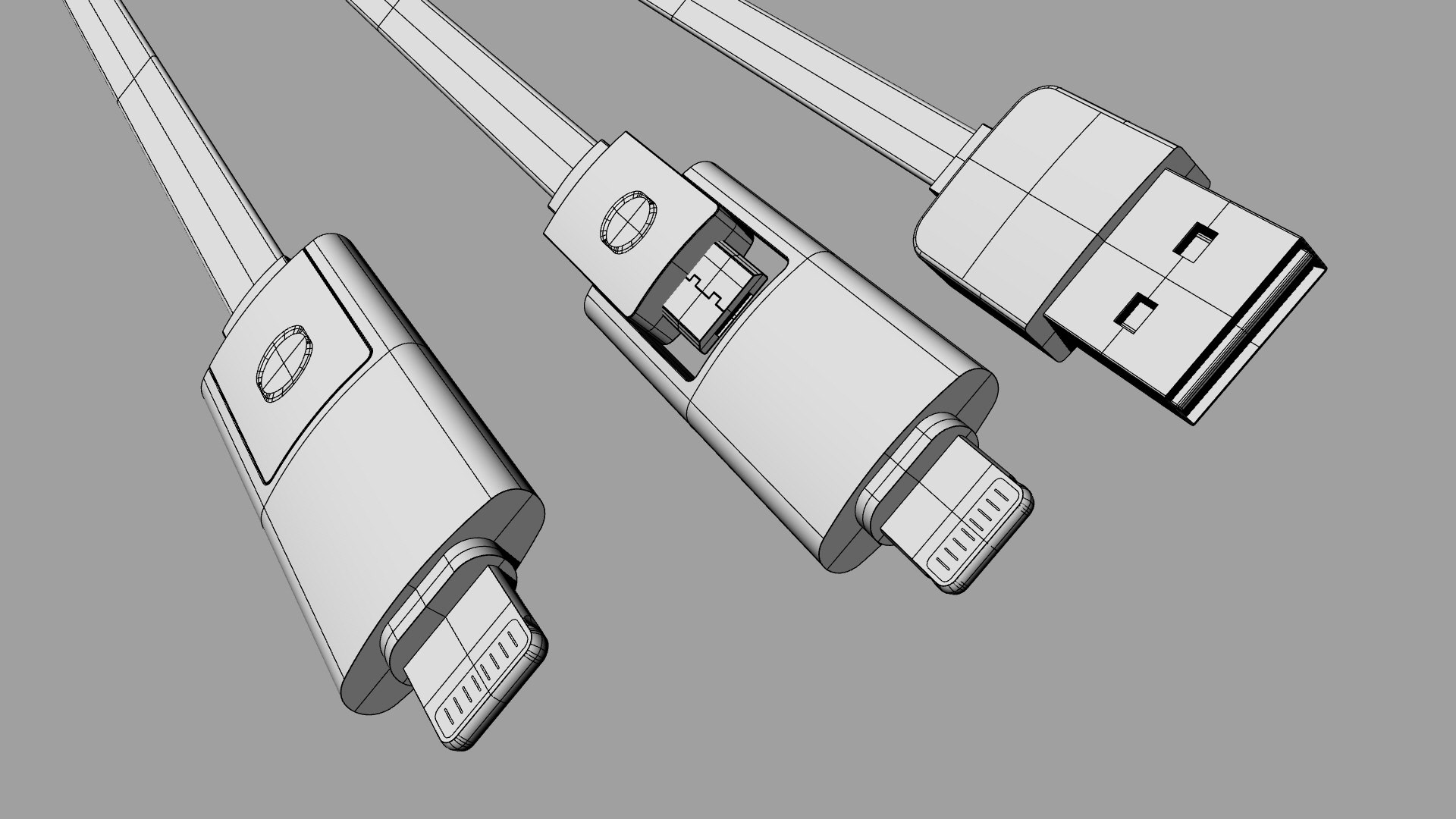 Usb Cable 3D Model - TurboSquid 1607771