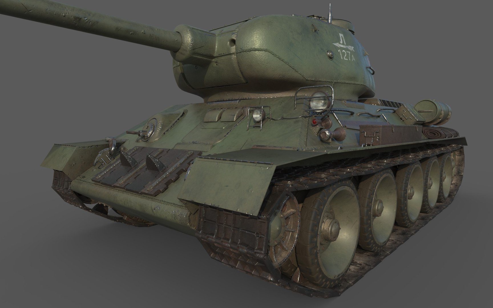 Tank T-34-85 1944 Model - TurboSquid 1614096