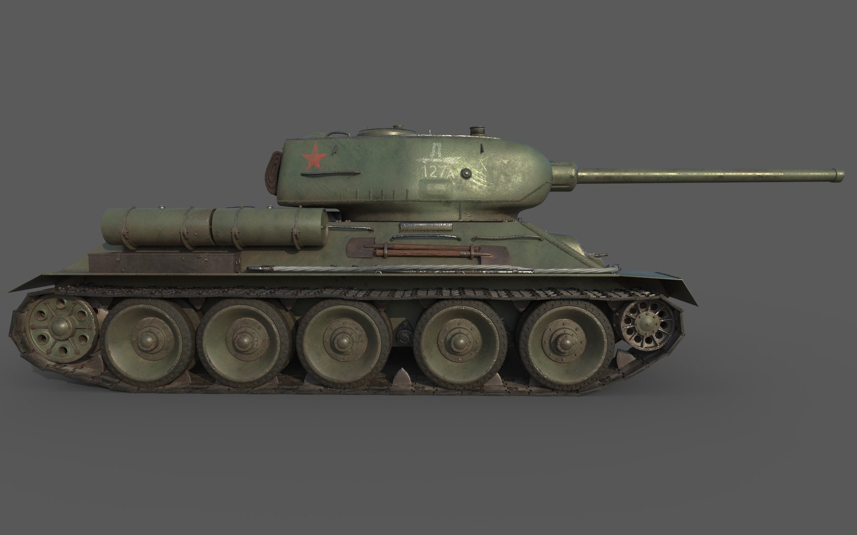 Tank T-34-85 1944 Model - TurboSquid 1614096