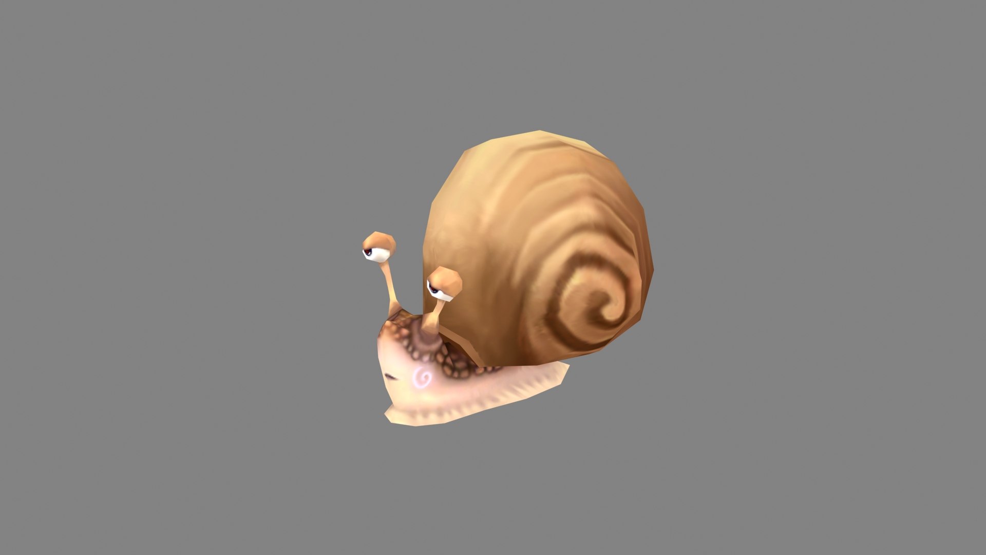 3D Model Cartoon Brown Snail Low-poly 3D Model - TurboSquid 1949618