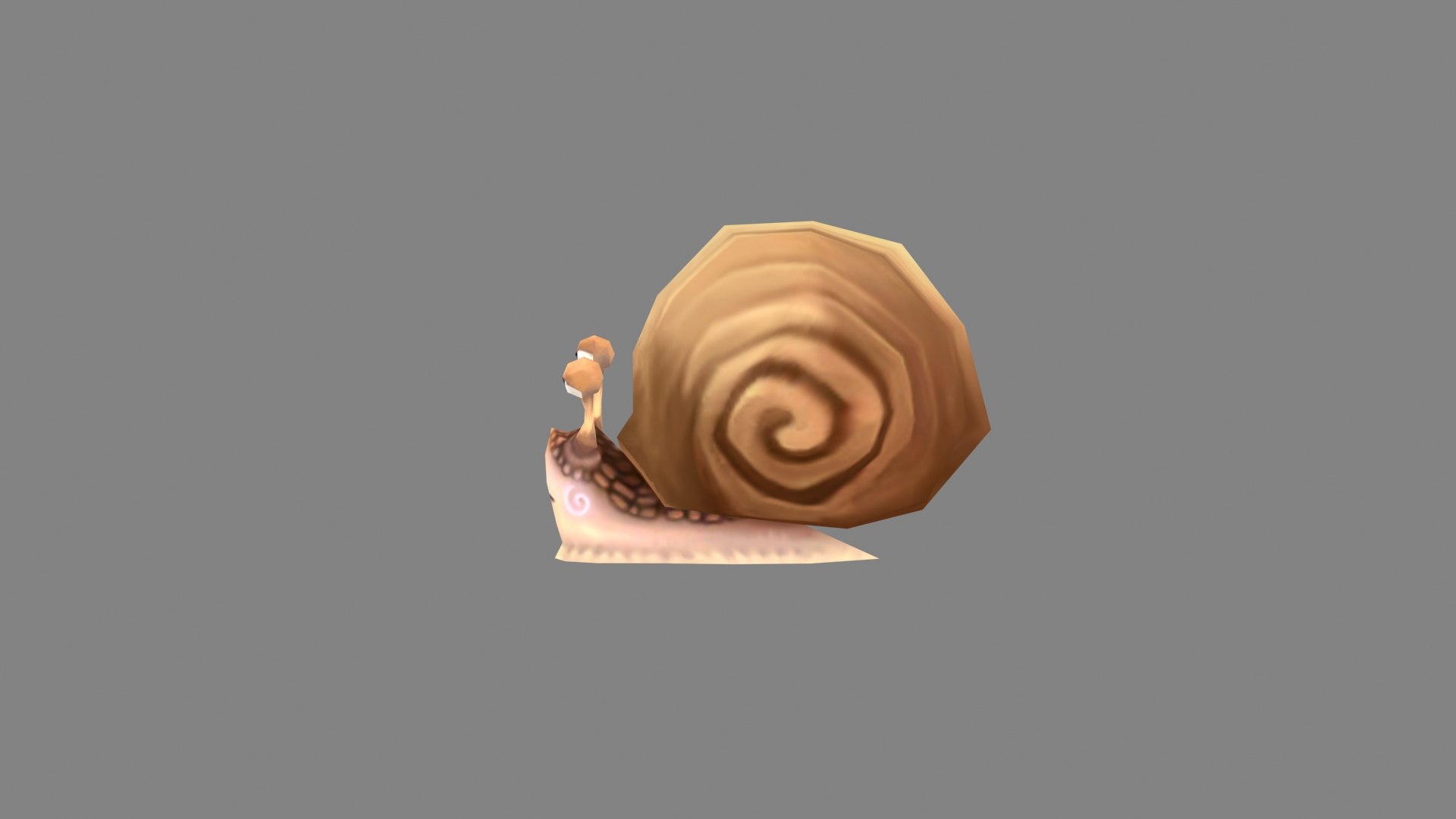 3D Model Cartoon Brown Snail Low-poly 3D Model - TurboSquid 1949618