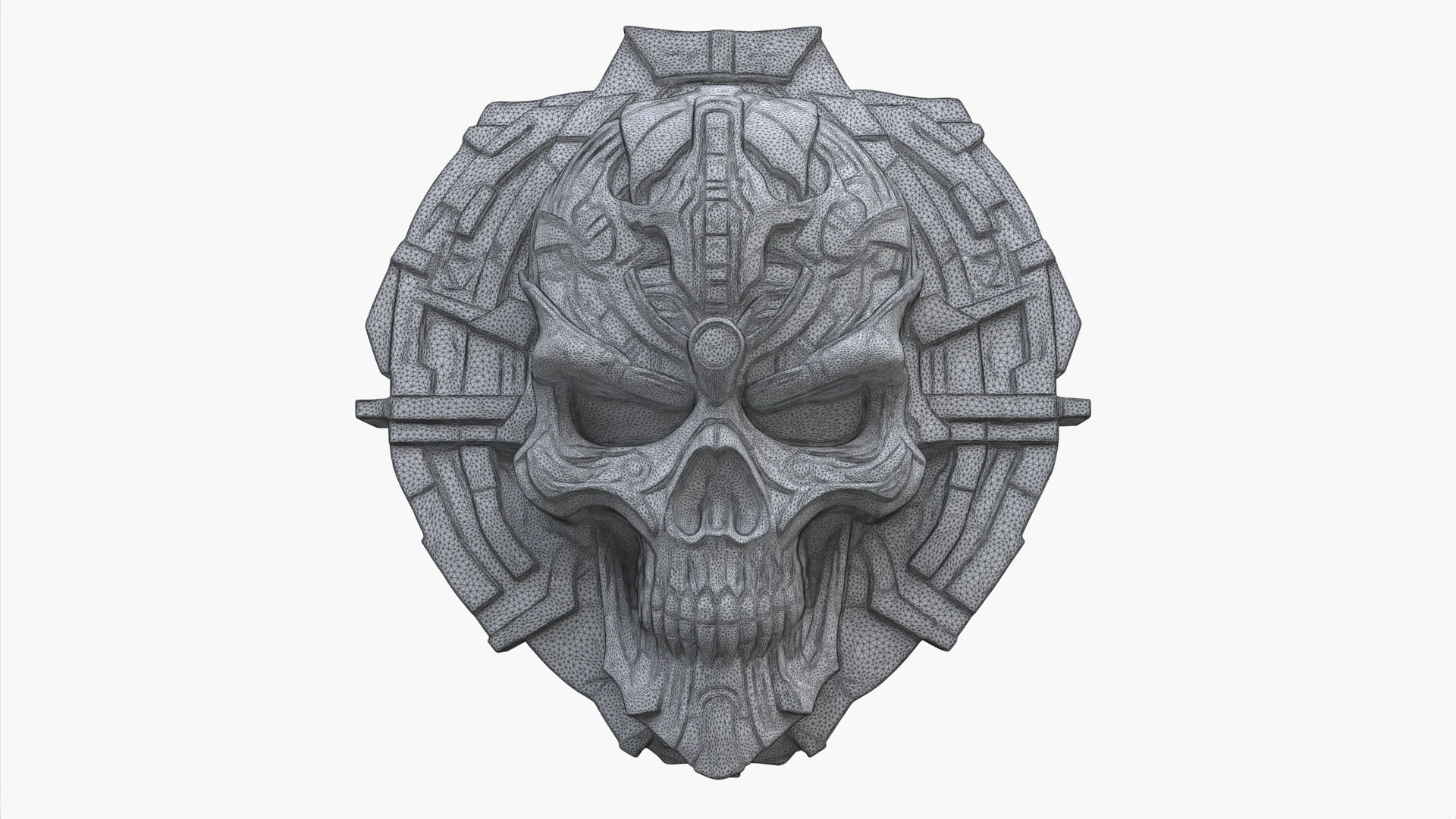 3D Techno Totem Skull 7 - TurboSquid 2205075