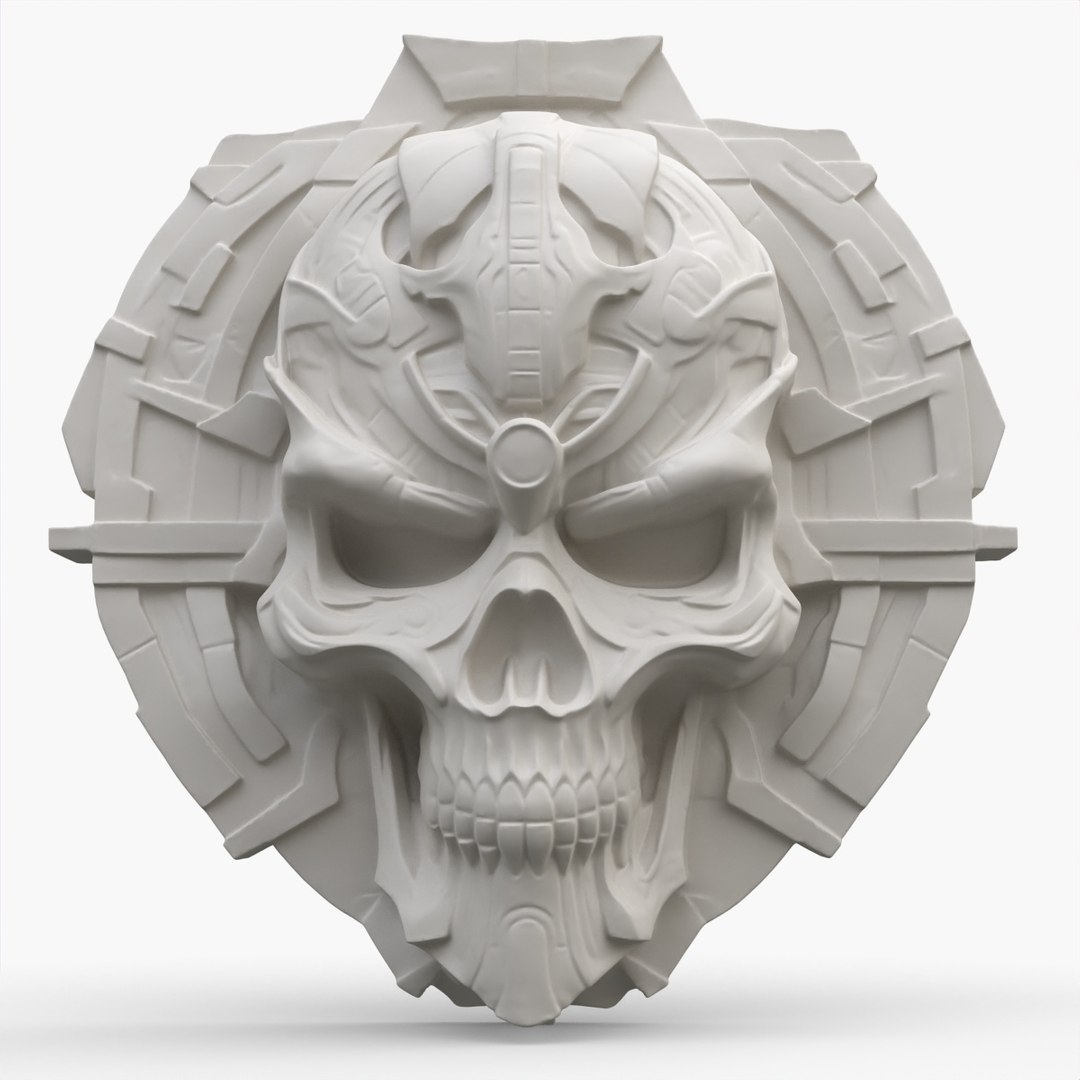 3D Techno Totem Skull 7 - TurboSquid 2205075