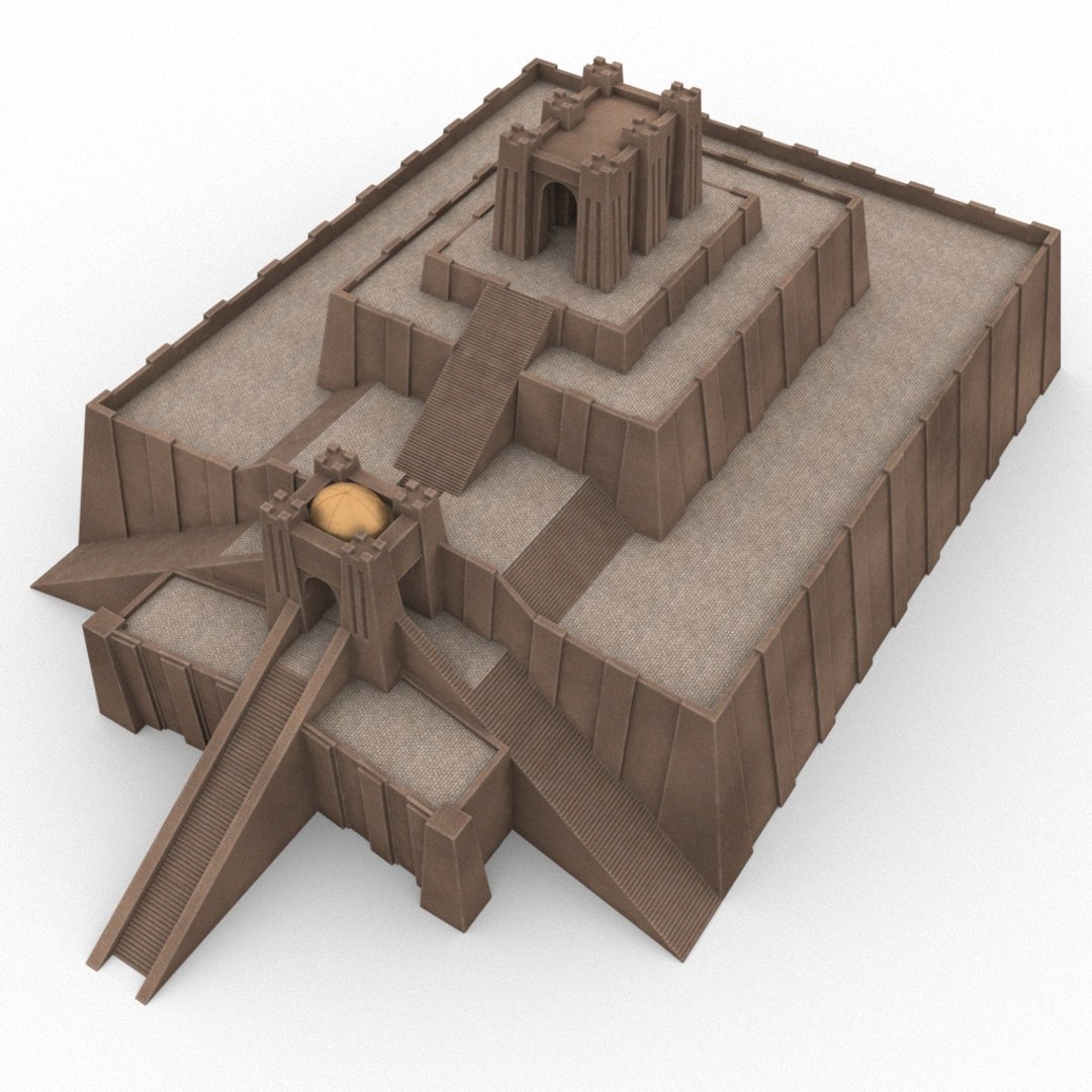 3D Ur Ziggurat Model - TurboSquid 1197984