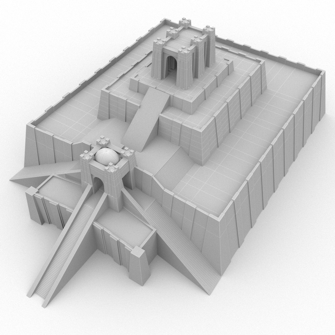 3D Ur Ziggurat Model - TurboSquid 1197984