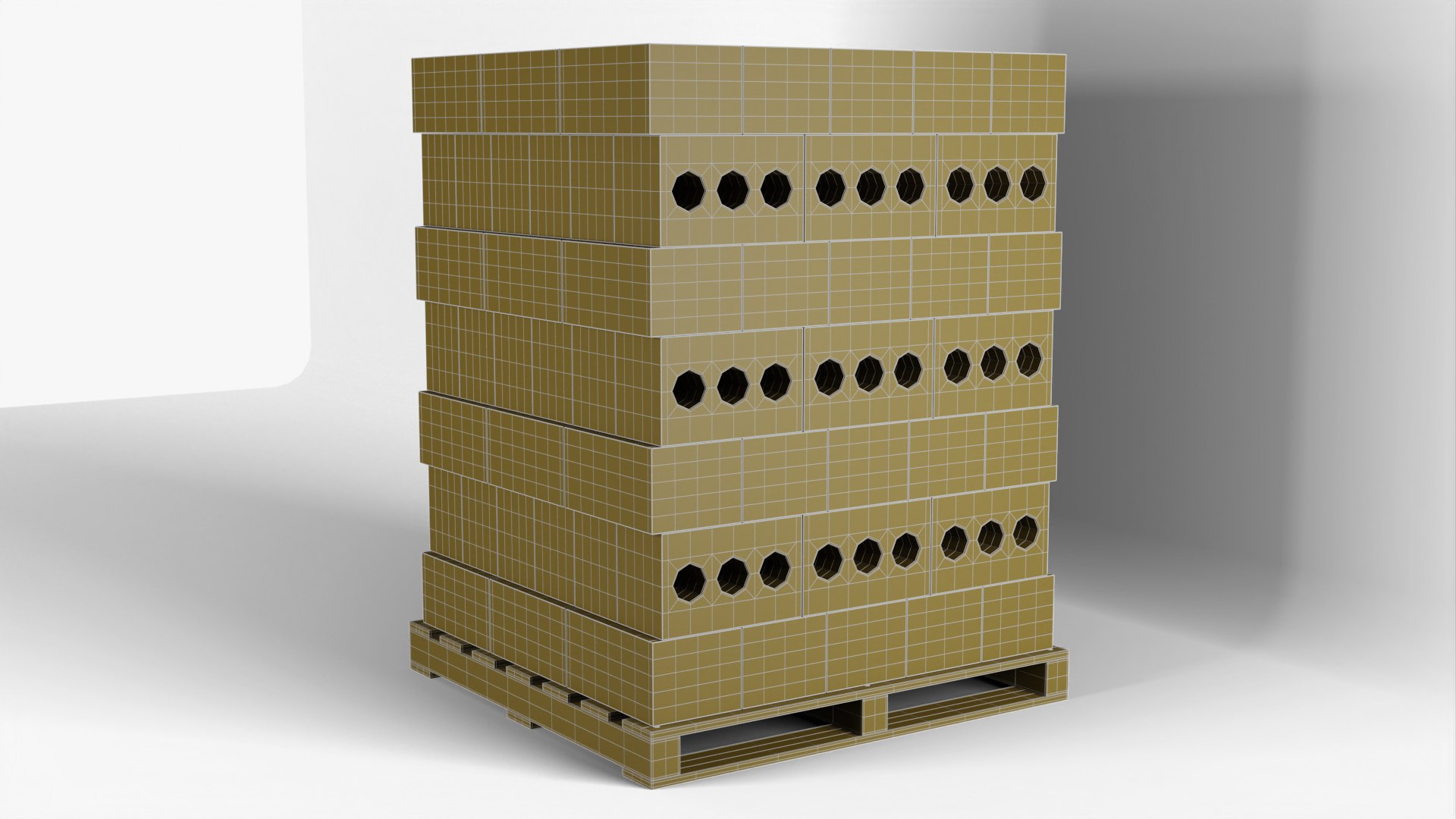 Wooden Pallet With Brick 3 3D - TurboSquid 2070669