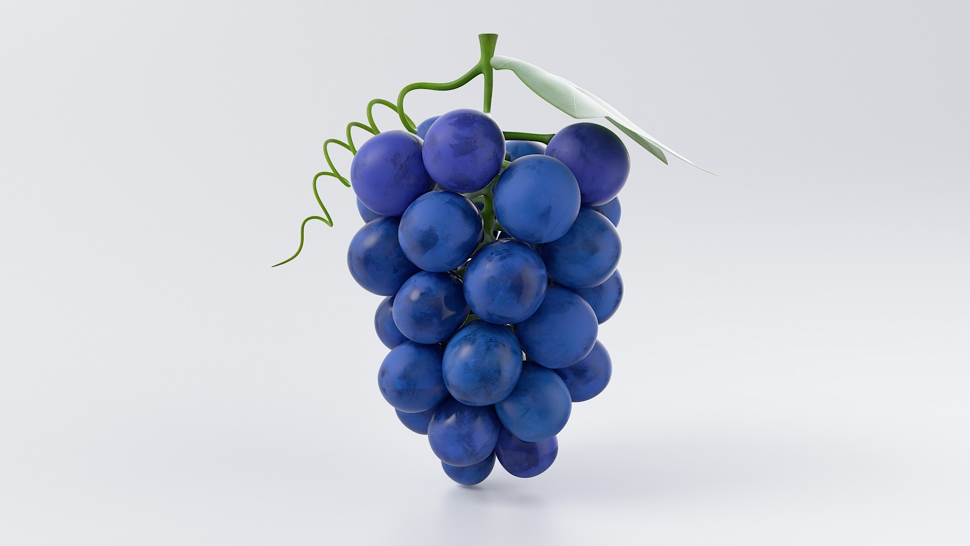 Cartoon Grapes Blue 3D Model - TurboSquid 2088483
