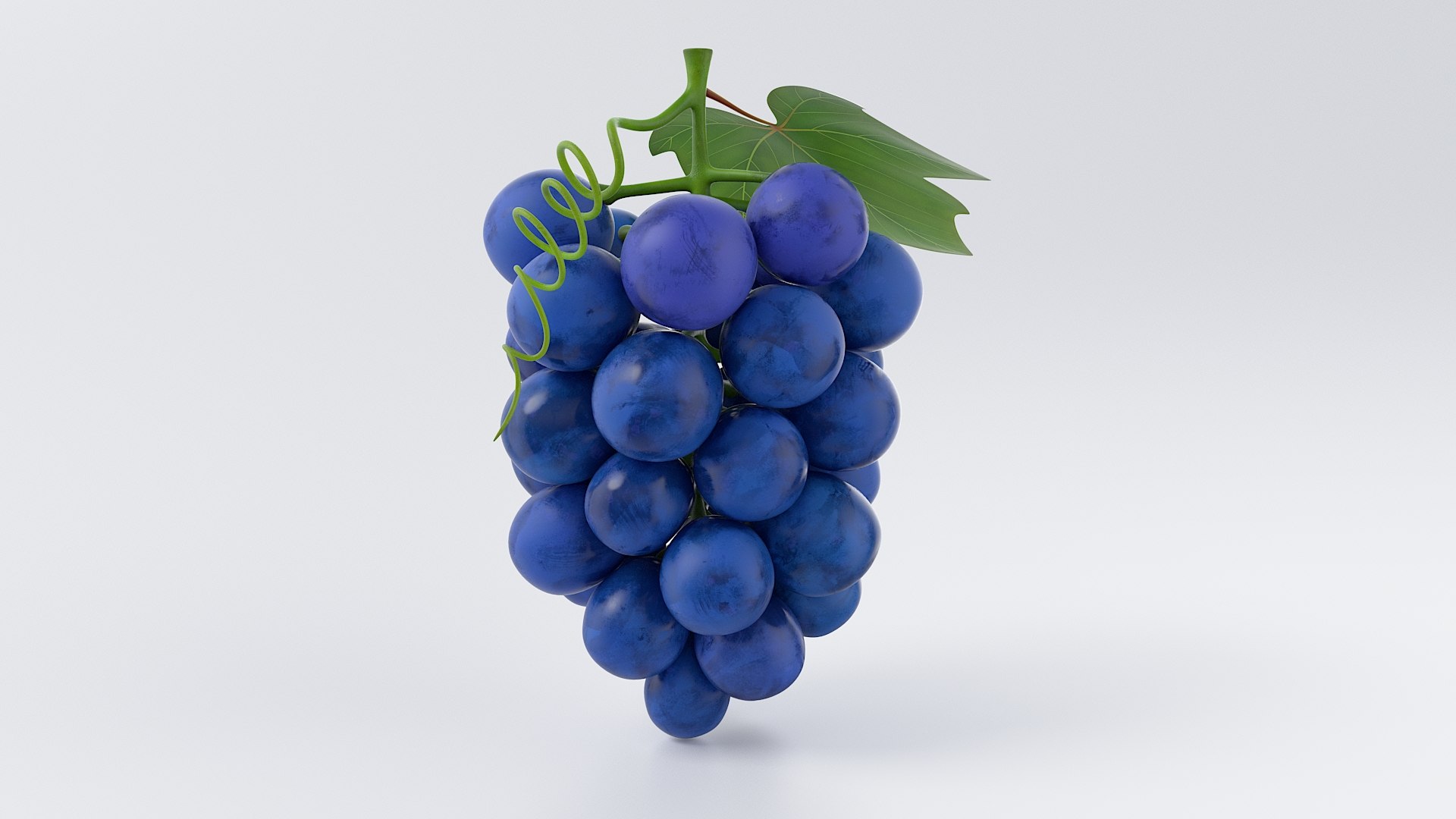 Cartoon Grapes Blue 3D Model - TurboSquid 2088483
