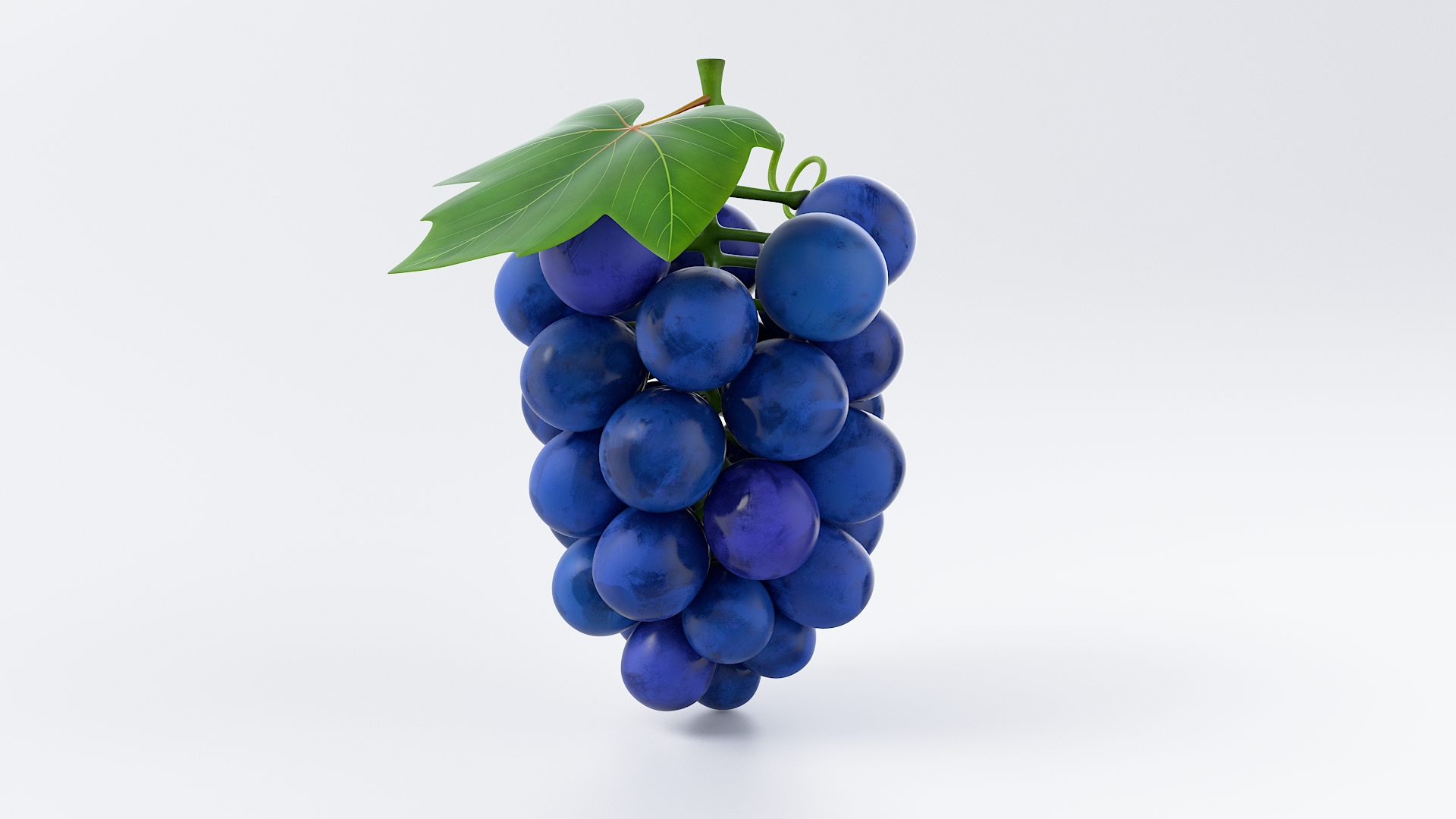 Cartoon Grapes Blue 3D Model - TurboSquid 2088483