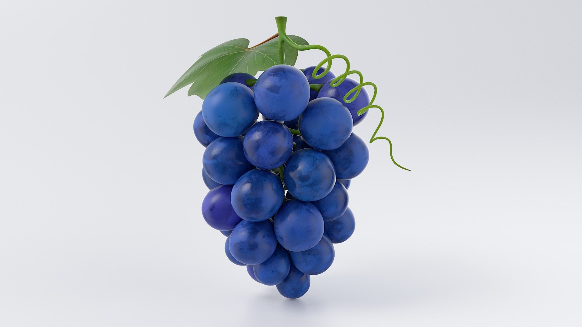 Cartoon Grapes Blue 3D Model - TurboSquid 2088483
